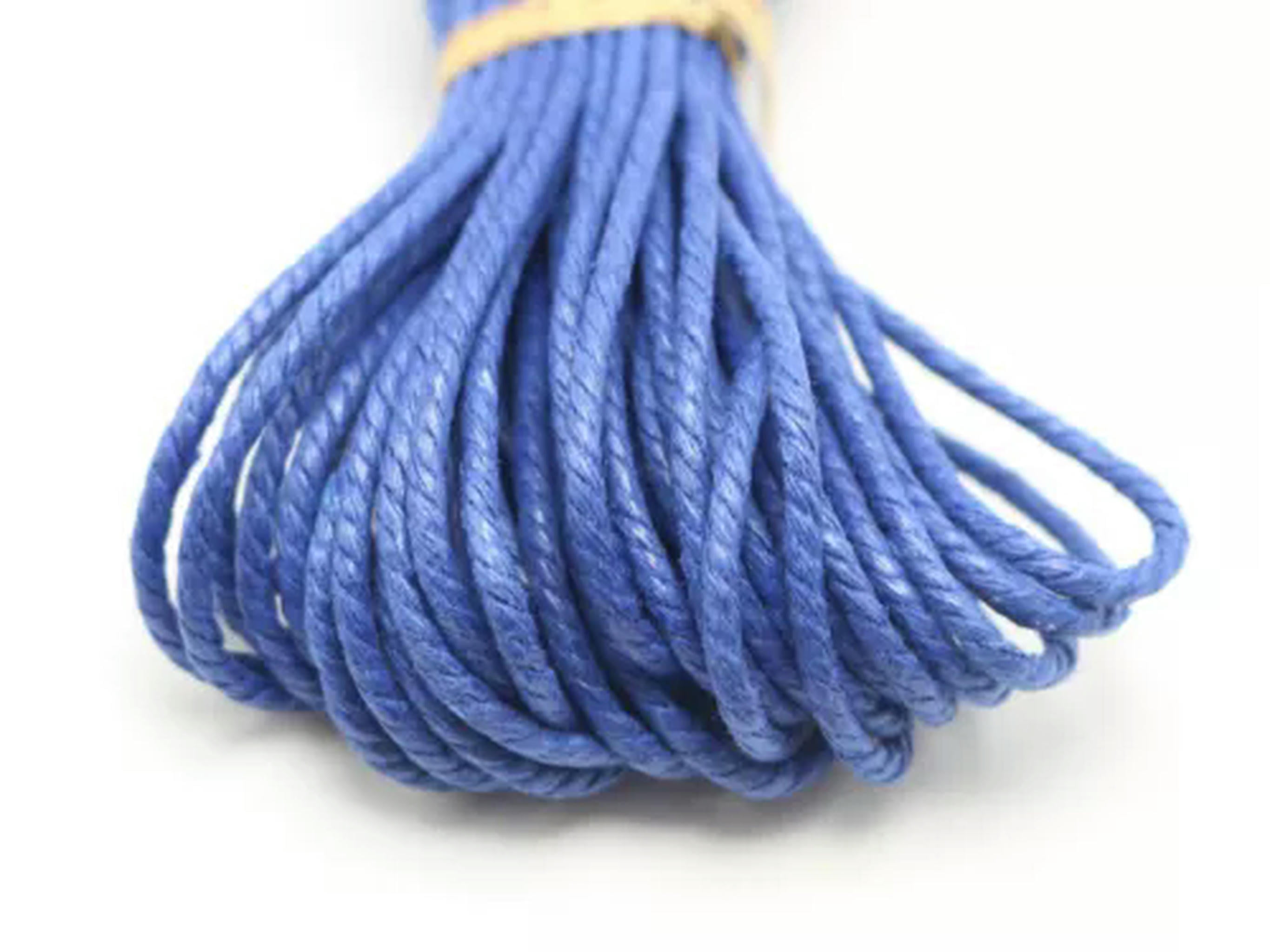 U8MO 20 Meters Waxed Twisted Cotton Cord Thread Line 2mm Macrame Rope ...