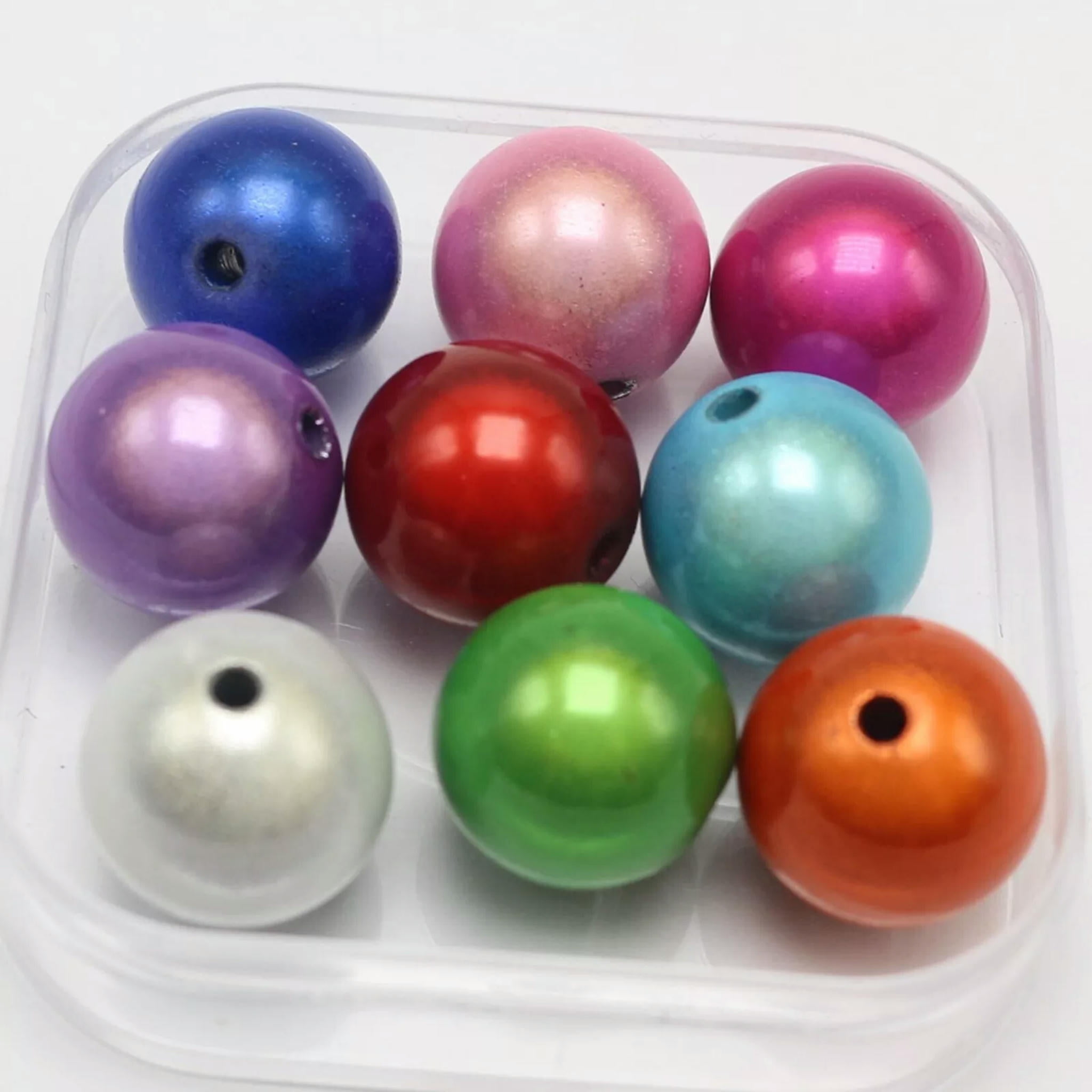U8MO 20 Mixed Color 3D Illusion Acrylic Miracle Round beads 16mm ...