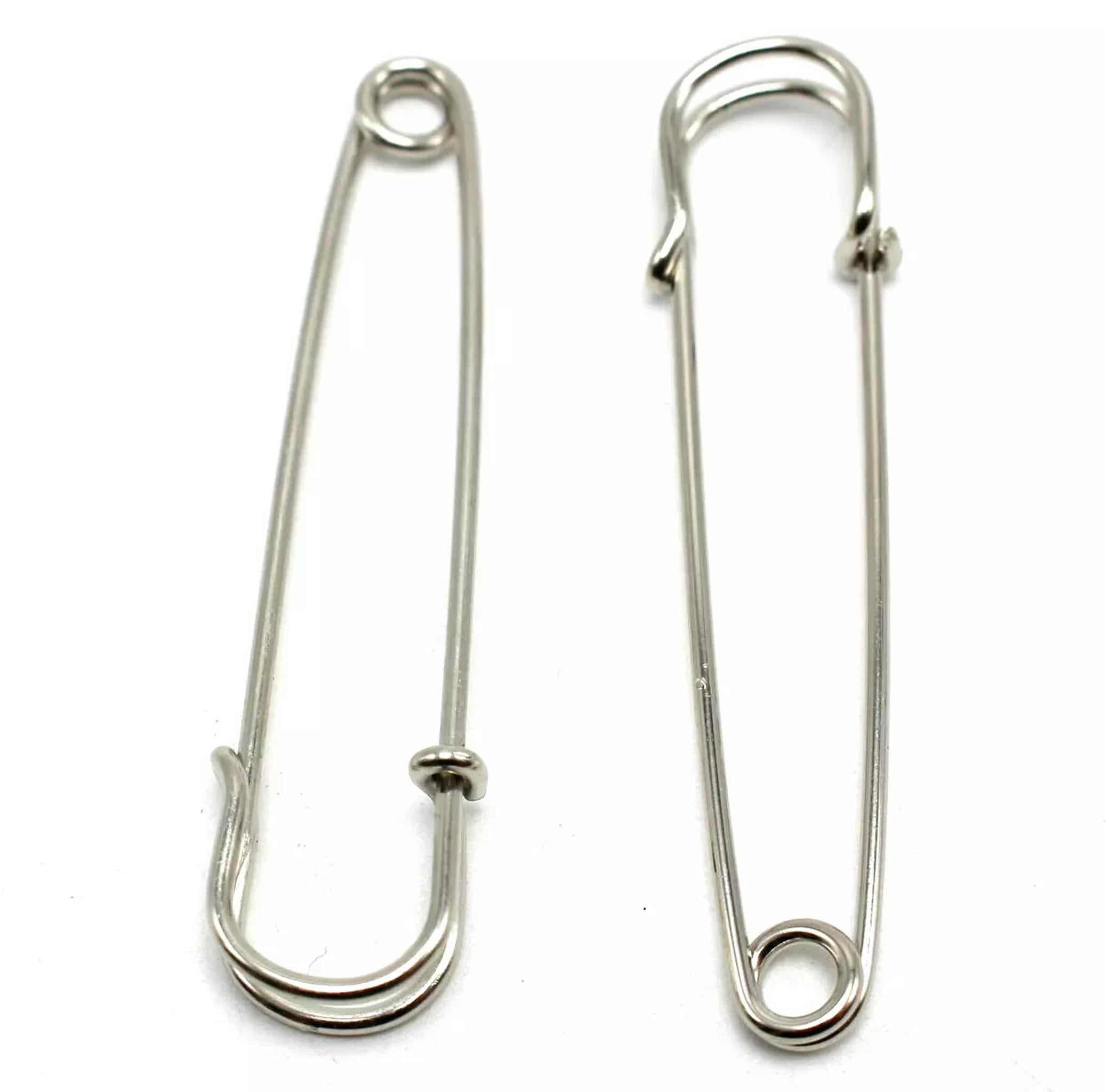 U8MO 20 Silver Metal Durable Large Safety Brooch Pin 70mm Fastening ...