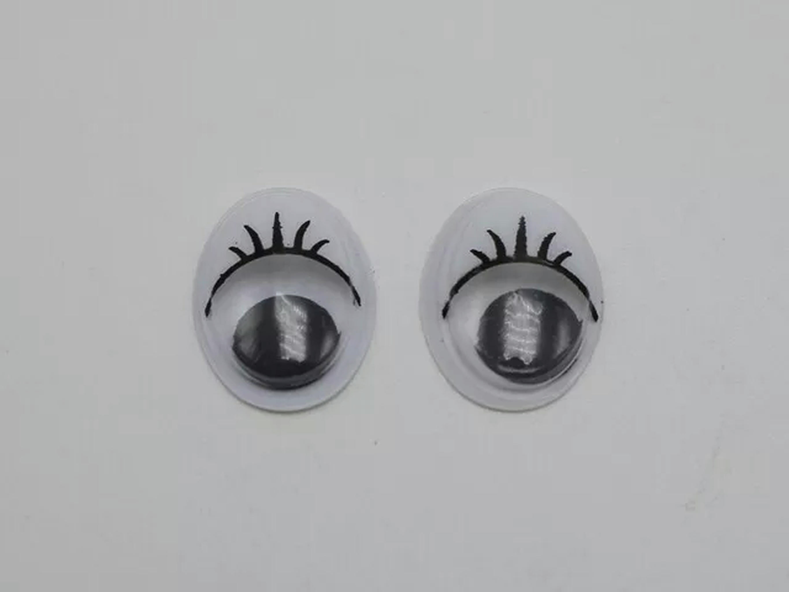 U8MO 200 Eyelashes Wiggly Wobbly Googly Eyes Oval 12X16mm foy DIY Doll ...