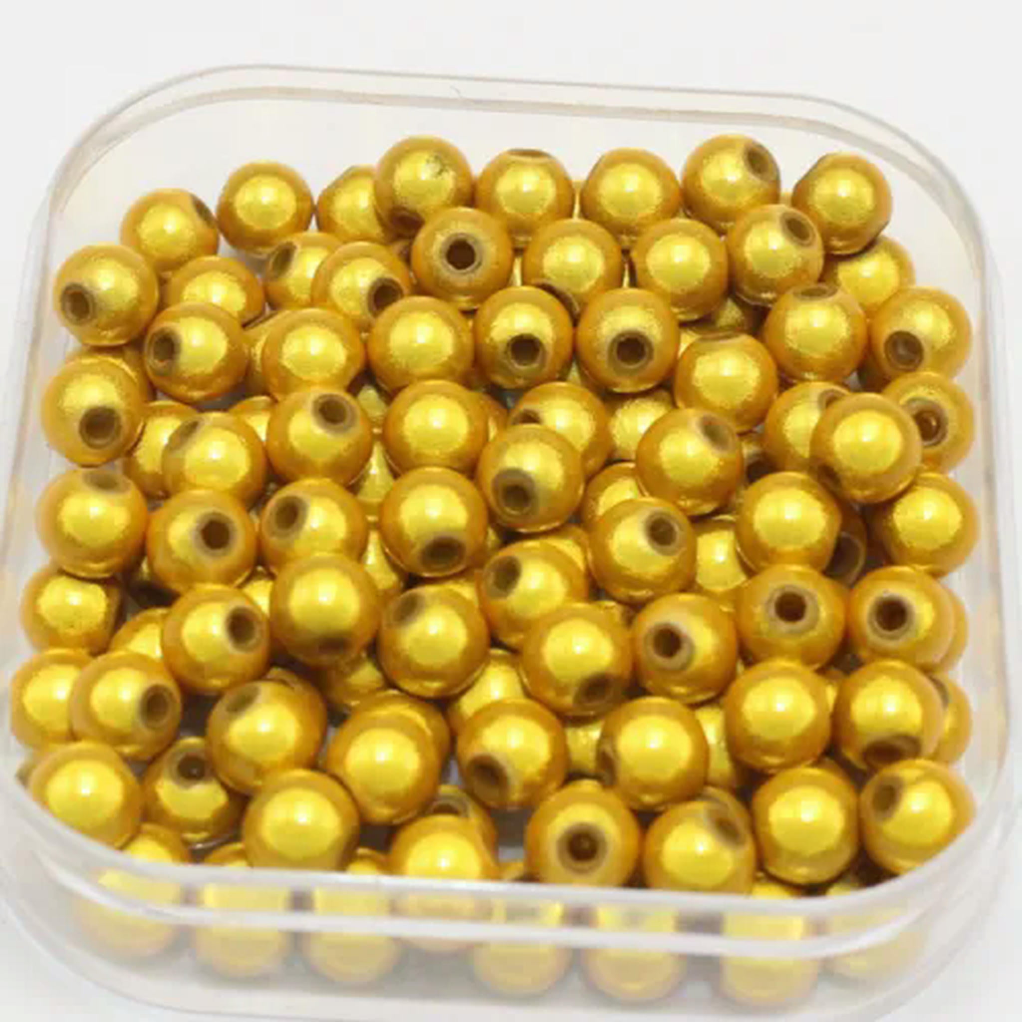 U8MO 200 Pcs 3D Illusion Acrylic Miracle Round Beads 6mm Spacer Craft ...