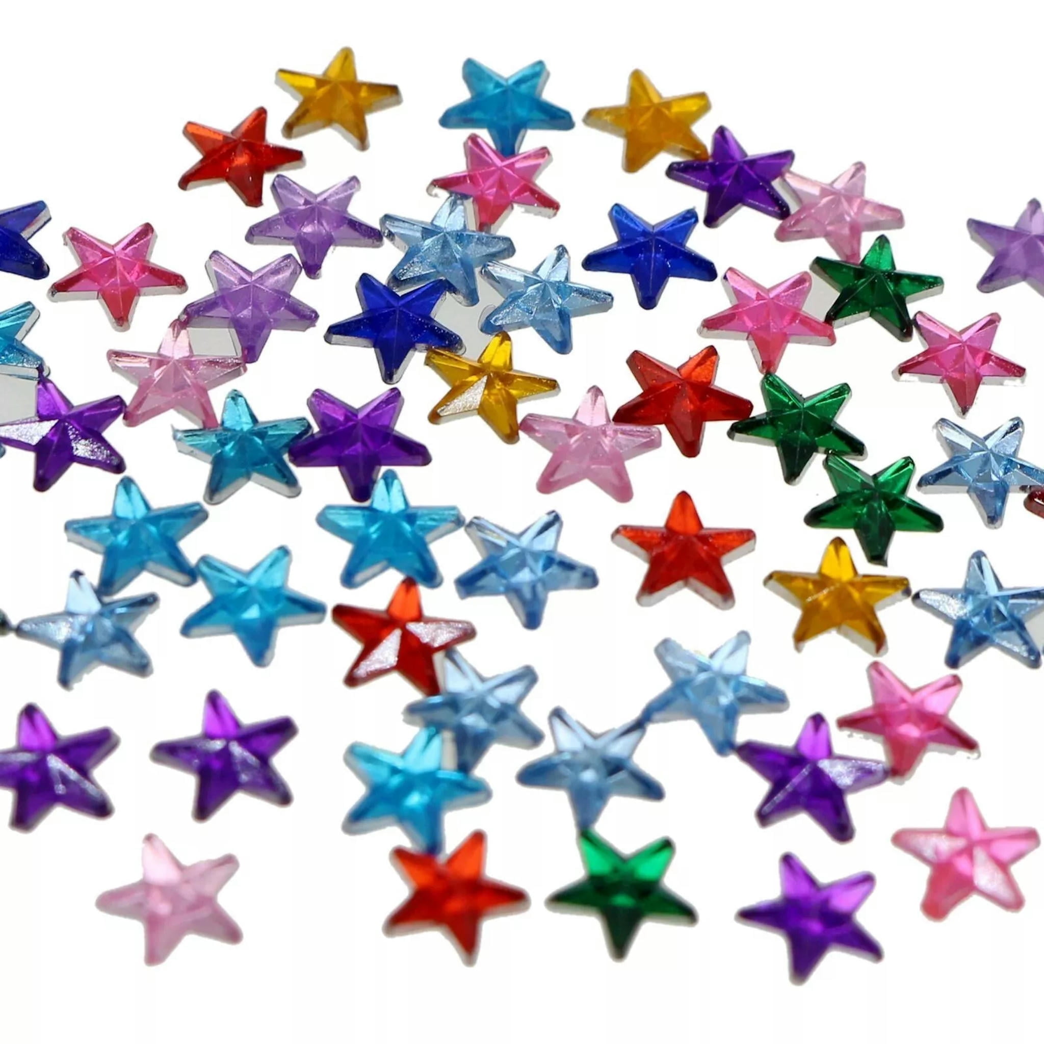 U8MO 200 Mixed Color Acrylic Flatback Tiny Star Rhinestone Gems 6mm ...