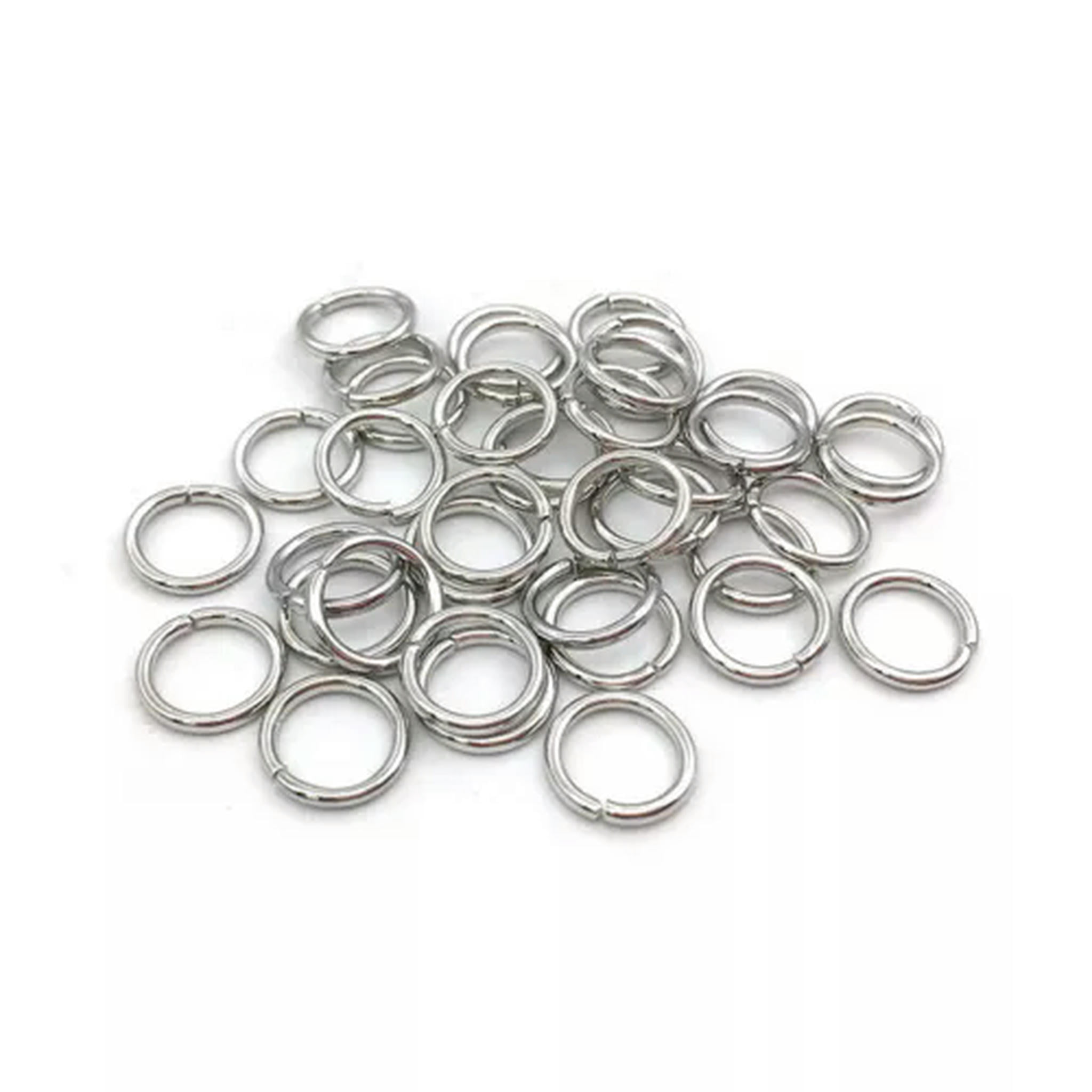 U8MO 200pcs DIY Open Single Loops Jump Rings Split Ring for jewelry making Connectors-White K ...