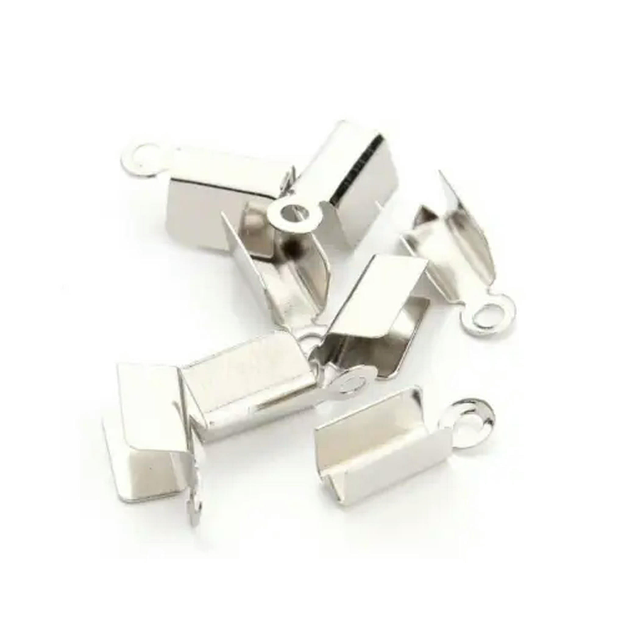 U8MO 200pcs Leather Rope Cord End Metal Crimps Beads - Gold Silver ...