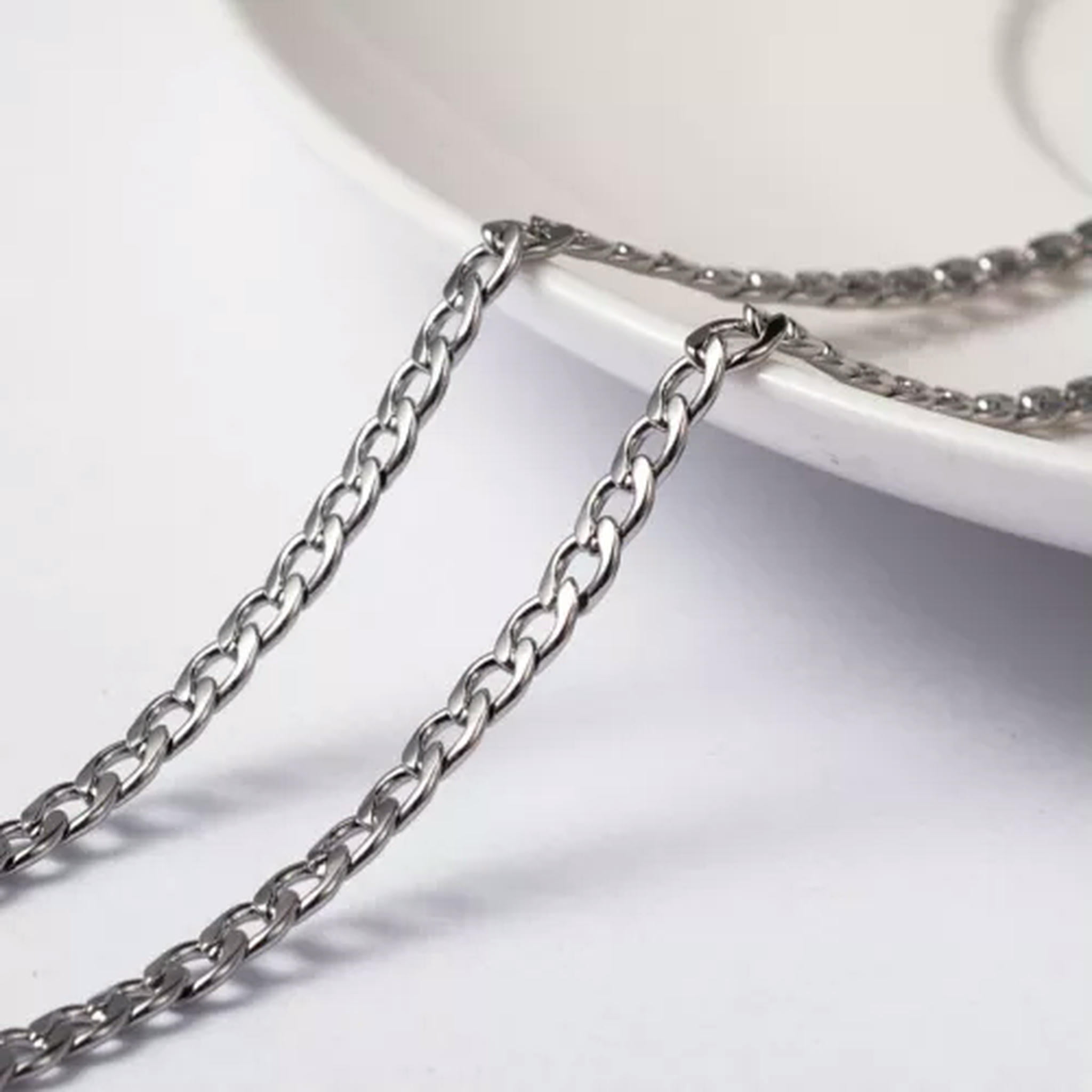 U8MO 20M 304 Stainless Steel Twisted Chain Curb Chains with Spool ...