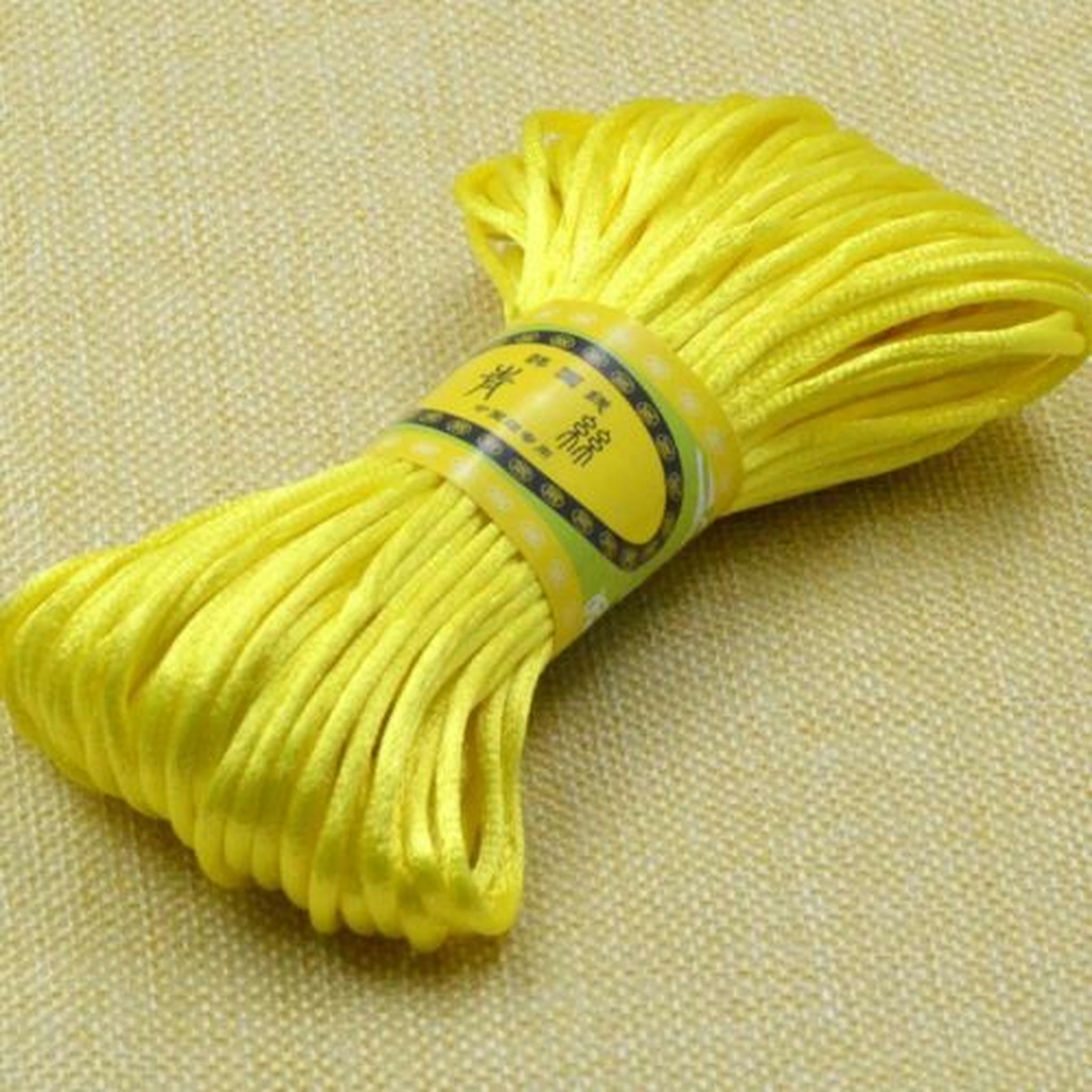 U8MO 20M Chinese Knot Satin Nylon Braided Cord DIY Macrame Beading ...