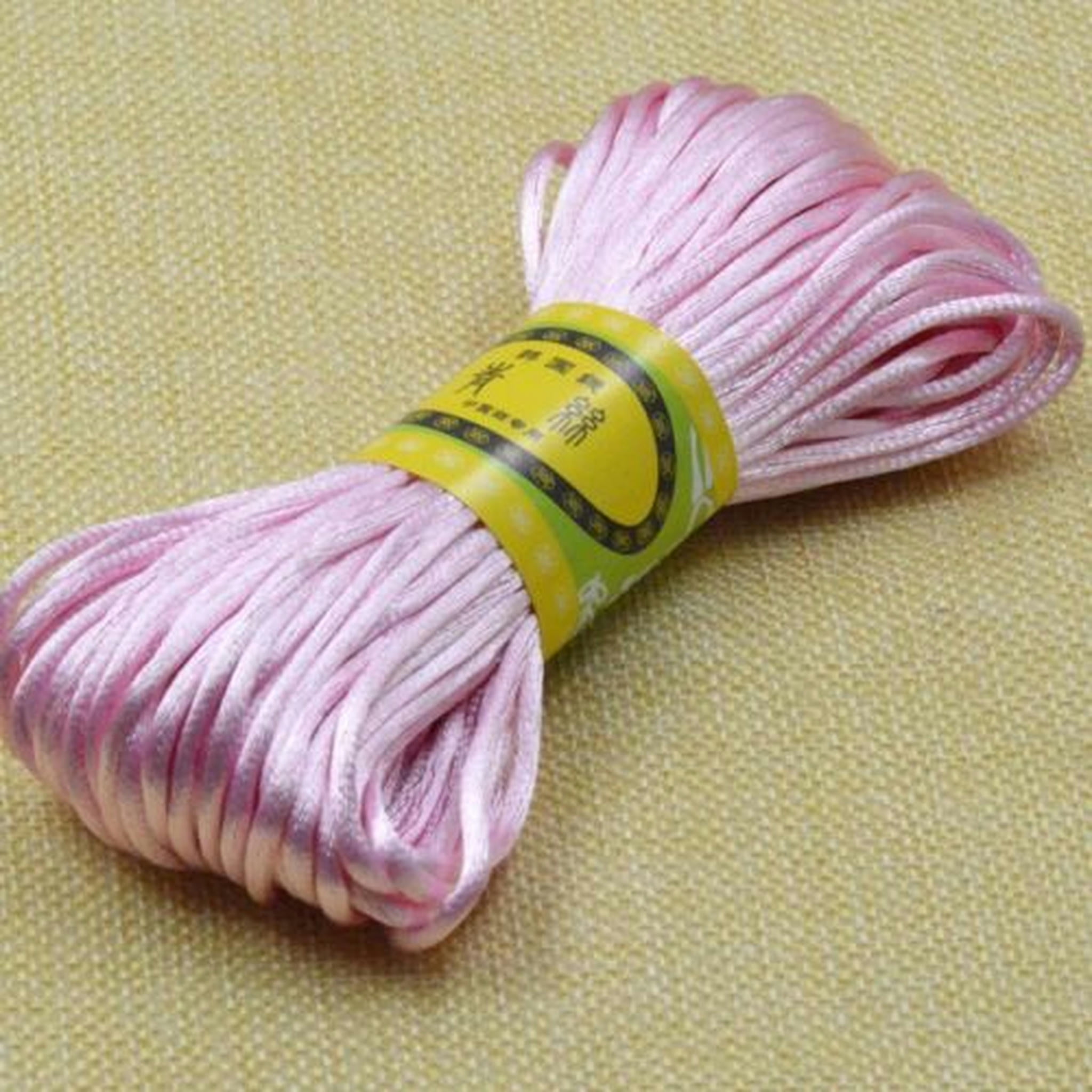U8MO 20M Chinese Knot Satin Nylon Braided Cord DIY Macrame Beading ...