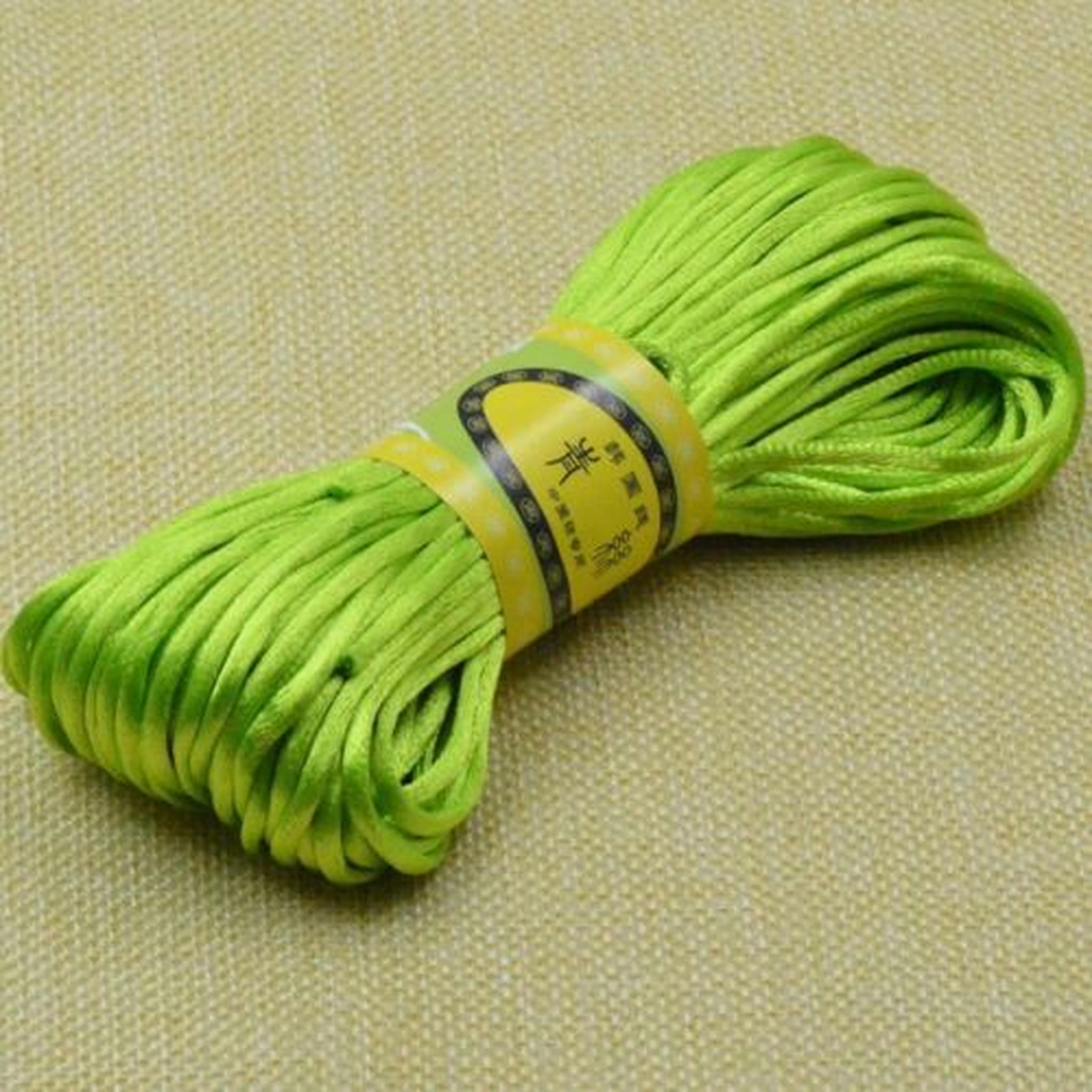 U8MO 20M Chinese Knot Satin Nylon Braided Cord DIY Macrame Beading ...