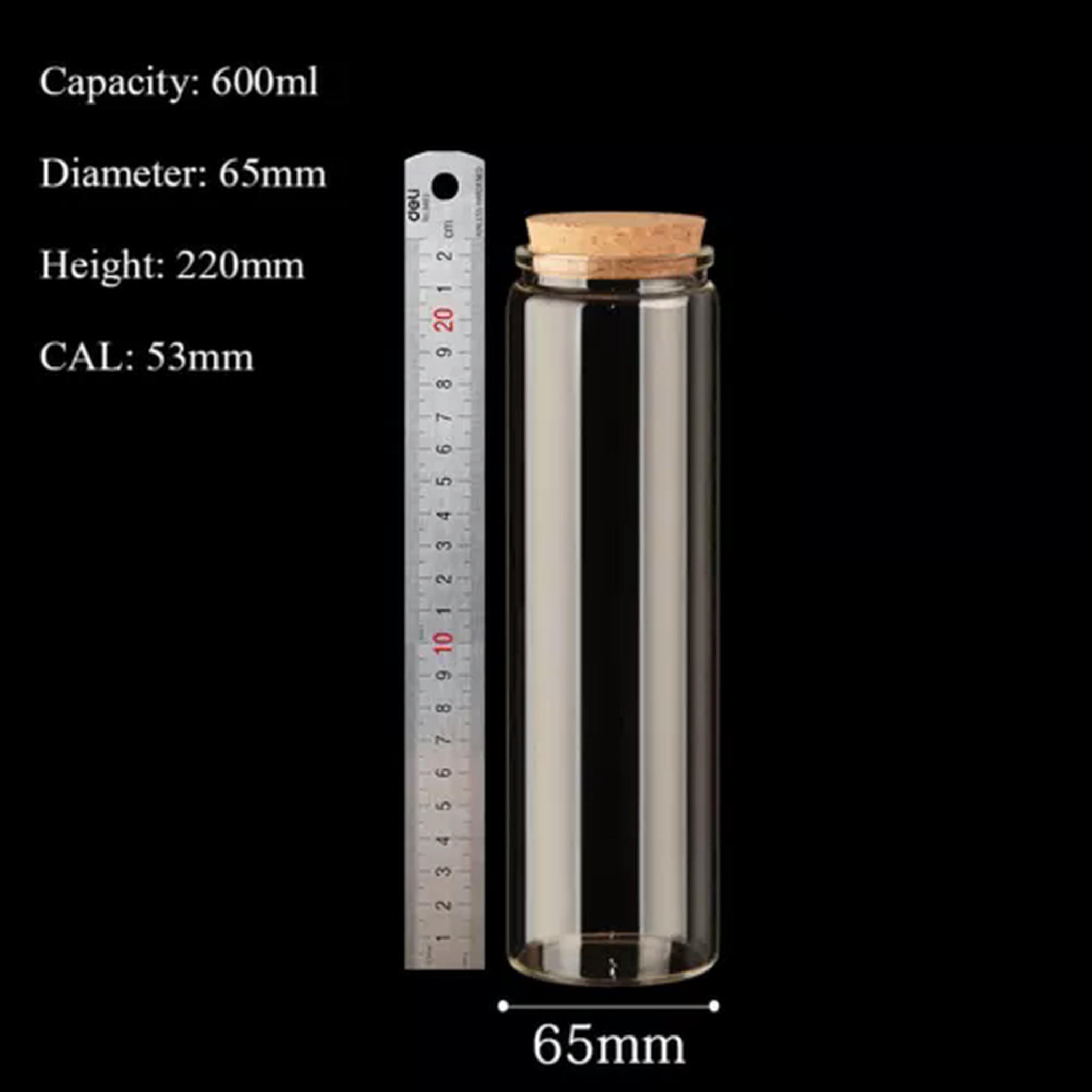 U8MO 20ml~1000ml Cork Stopper Glass Vial Jars Container Bottle Food ...