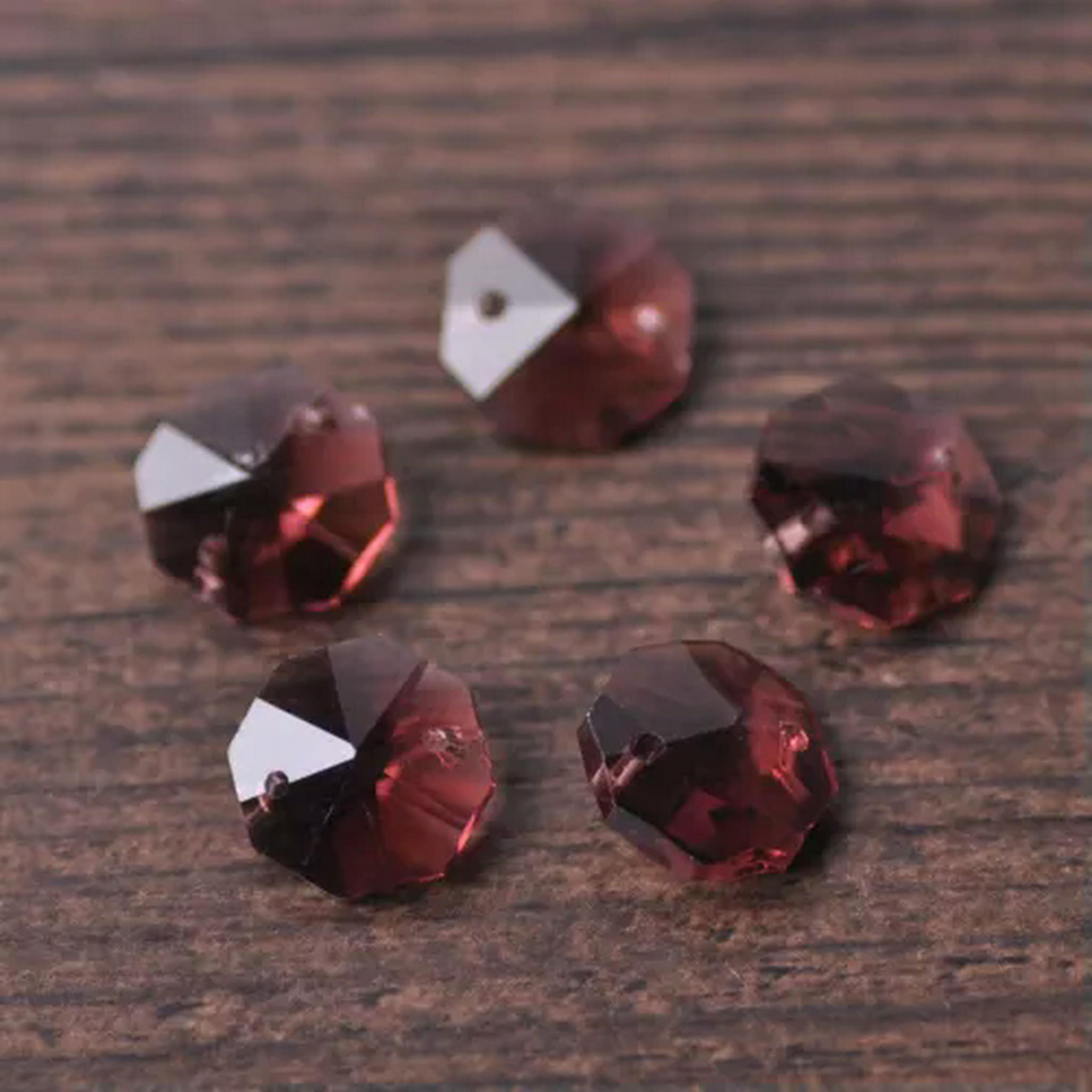 U8MO 20pcs 14mm Octagon Faceted Crystal Glass Prism Decoration Beads ...