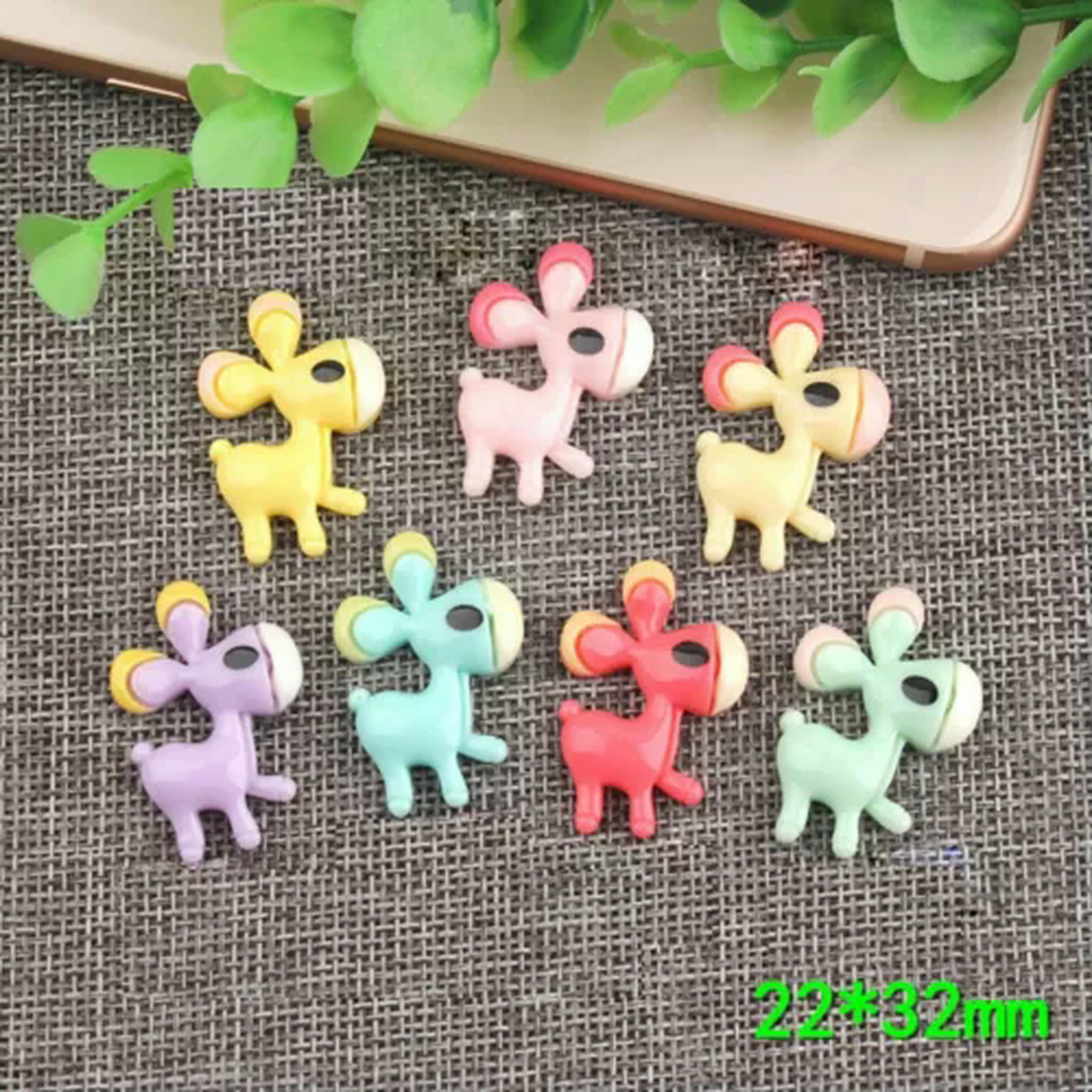 U8MO 25 Colourful Flatback Resin Cute Animal Candy Cabochon ...