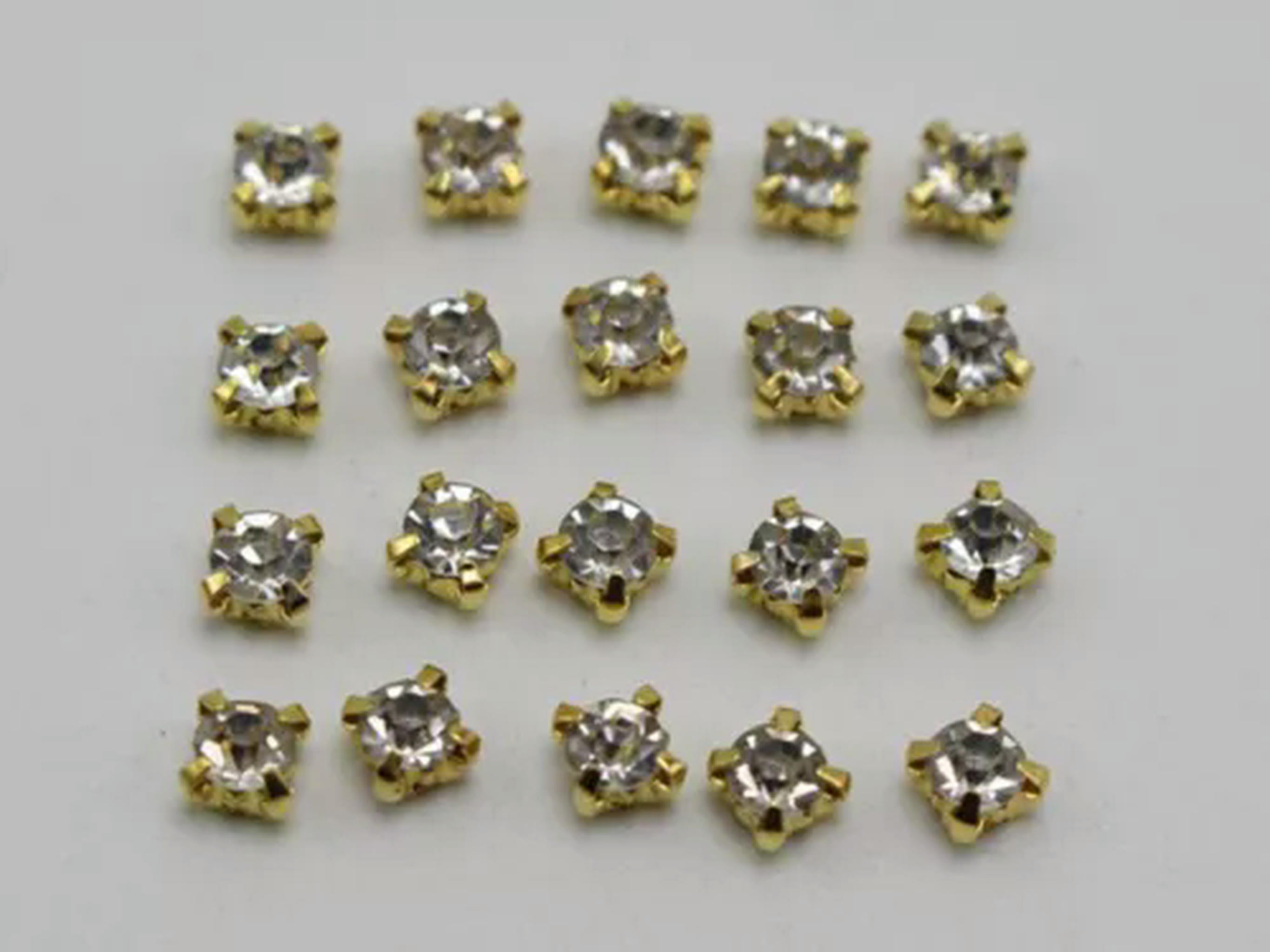 U8MO 250 pcs Crystal Glass Rose Montees Rhinestone 4mm SS16 Sew on Bead ...