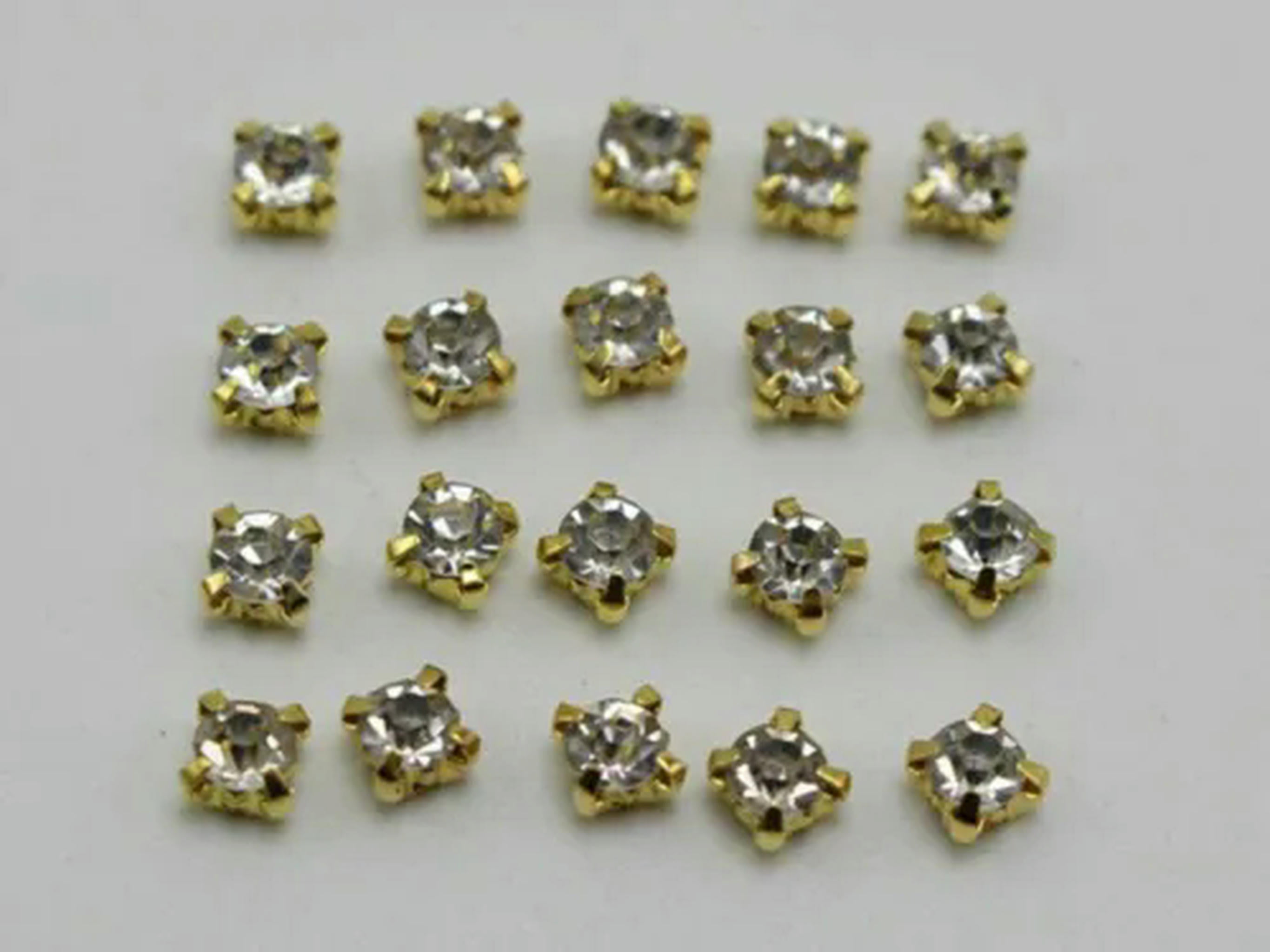 U8MO 250 pcs Crystal Glass Rose Montees Rhinestone 4mm SS16 Sew on Bead ...