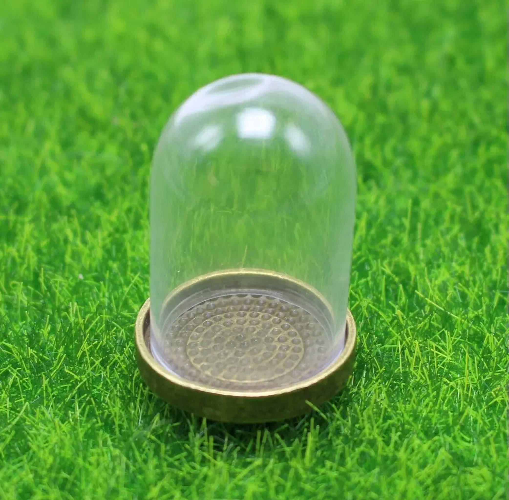 U8MO 2Pcs Miniature Glass Display Cylinder Dome with Alloy Base Memory ...