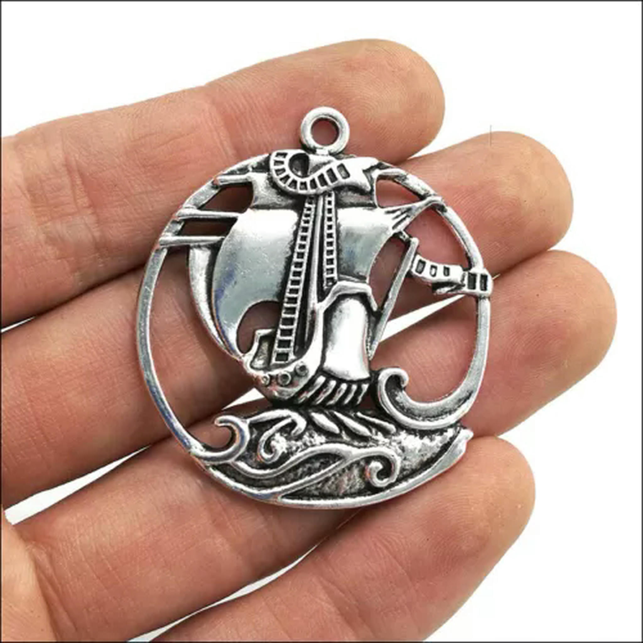 U8MO 3/10/30/100pc retro style Pirate ship alloy charms pendants ...