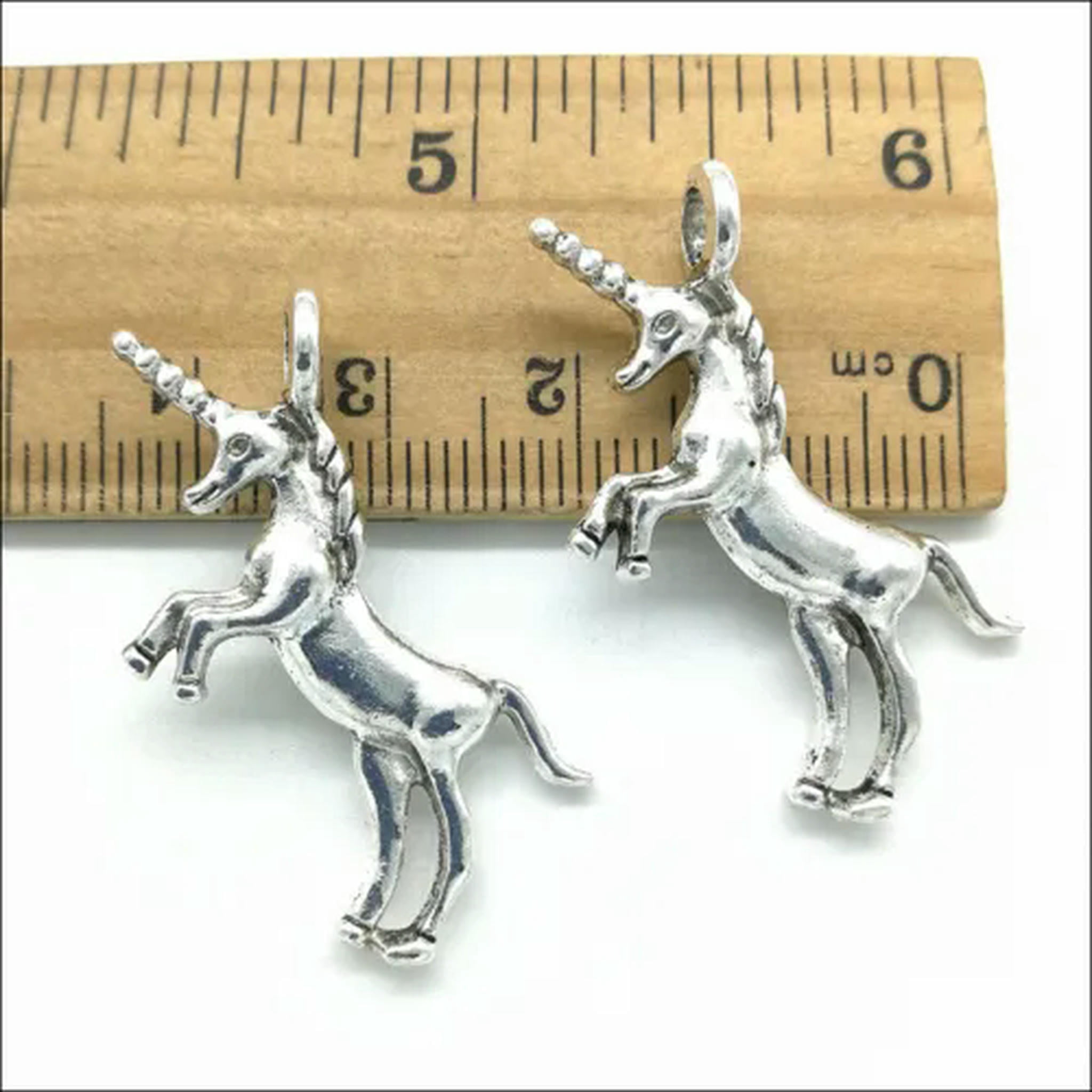 U8MO 3/10/30/50pc Retro Jewellery Making DIY Cute Big Unicorn Charms ...