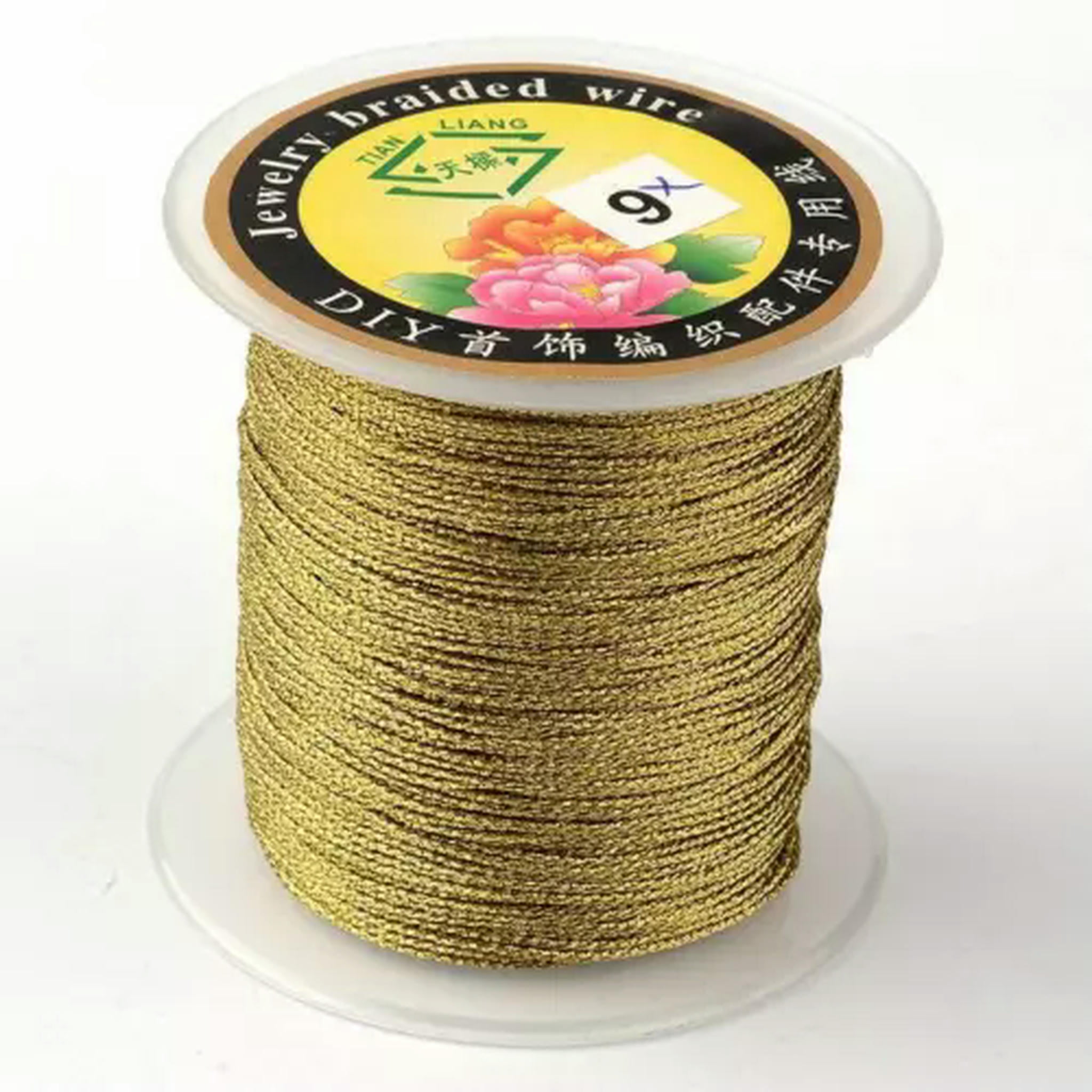 U8MO 3 Roll 9-Ply Round Metallic Cord Tinsel String Rope For Decorating ...