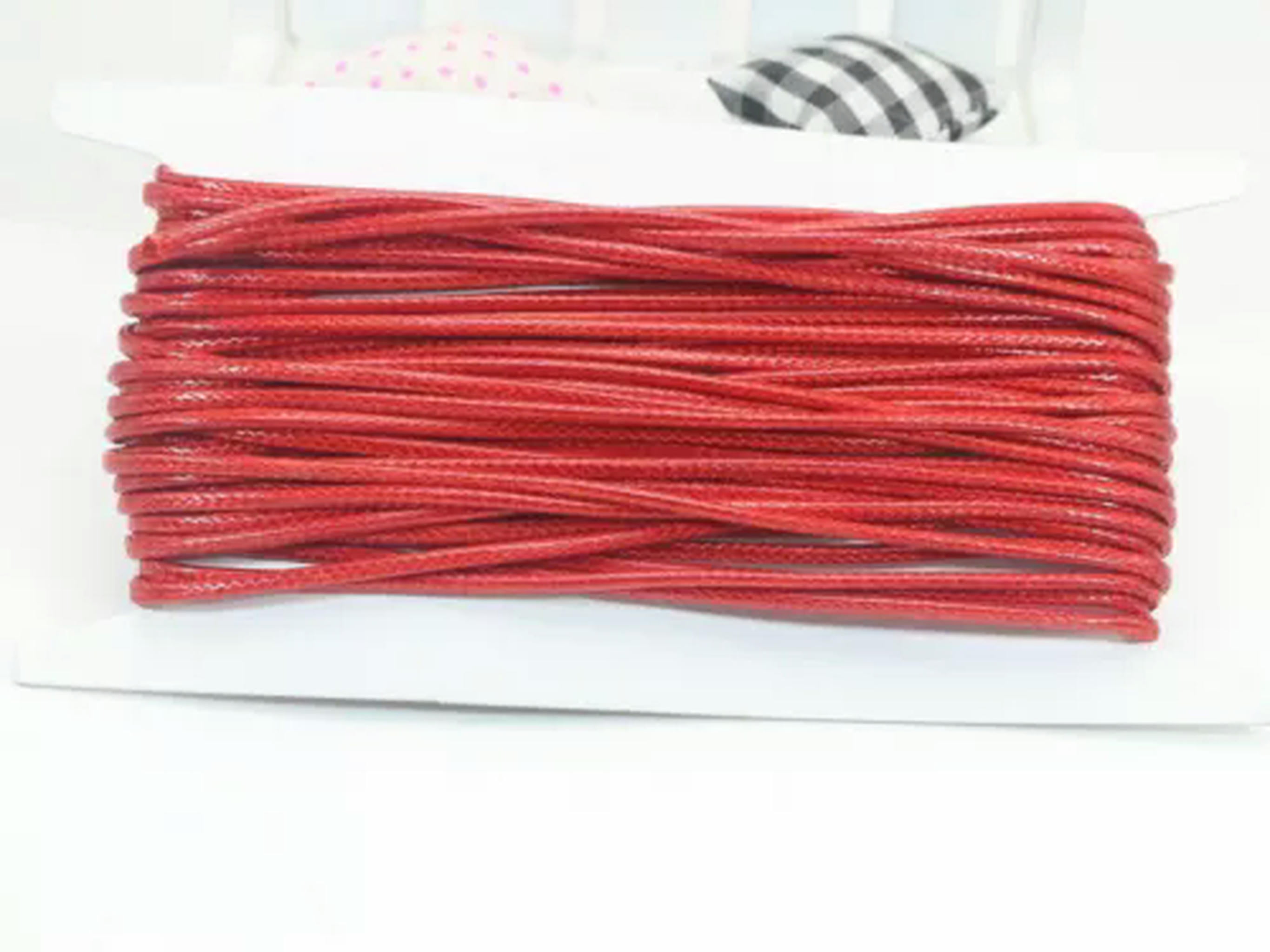 U8MO 30 Yards Spool Korean Waxed Cord String Thread Round 2mm for ...