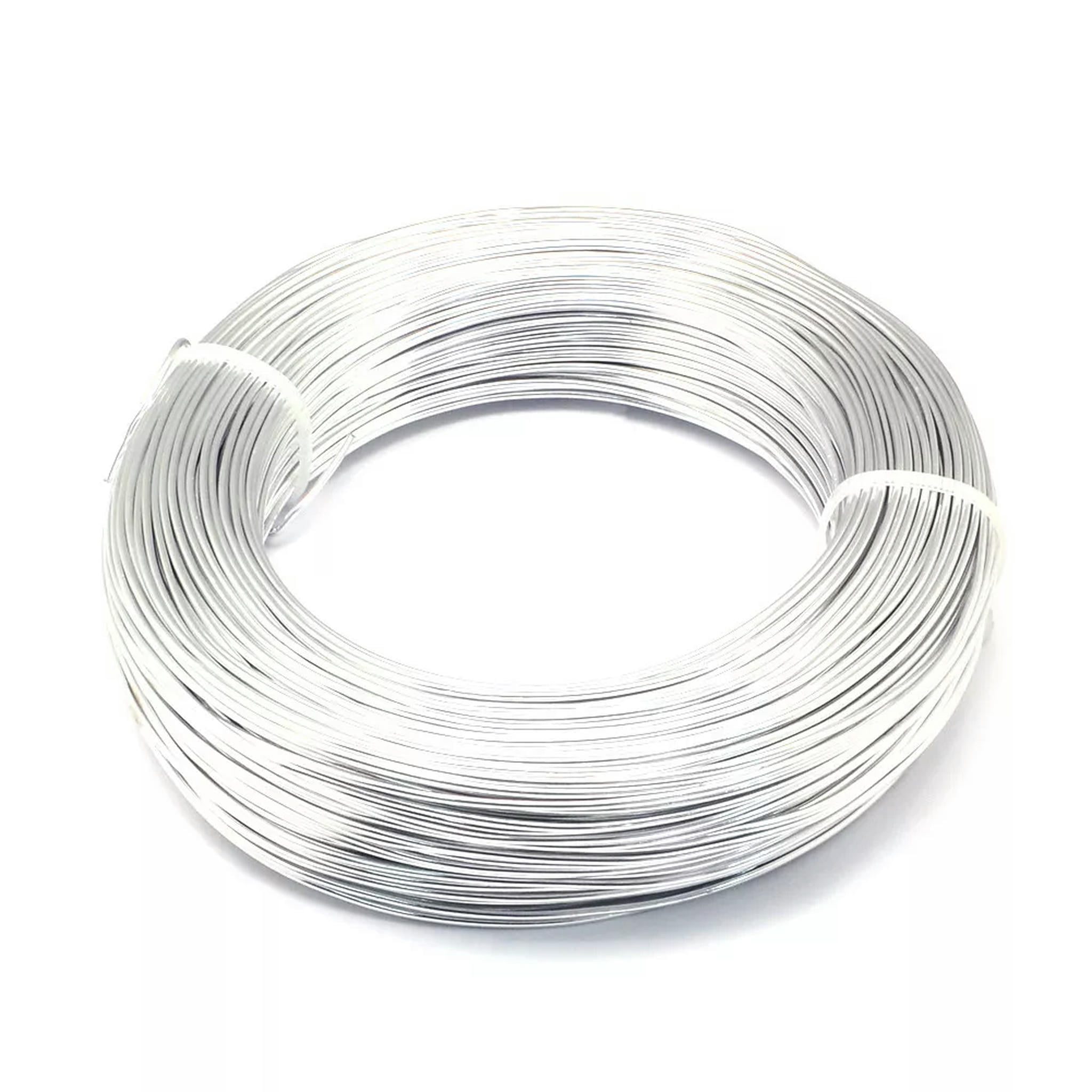 U8MO 300yds/Roll Silver Tone Aluminum Wires Round Tiny Metal Strings ...