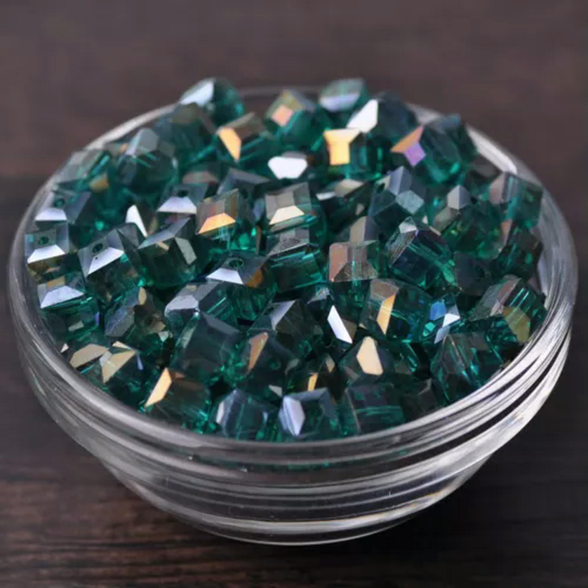 U8MO 30pcs 8mm Cube Faceted Cut Crystal Glass Loose Beads Lot for ...