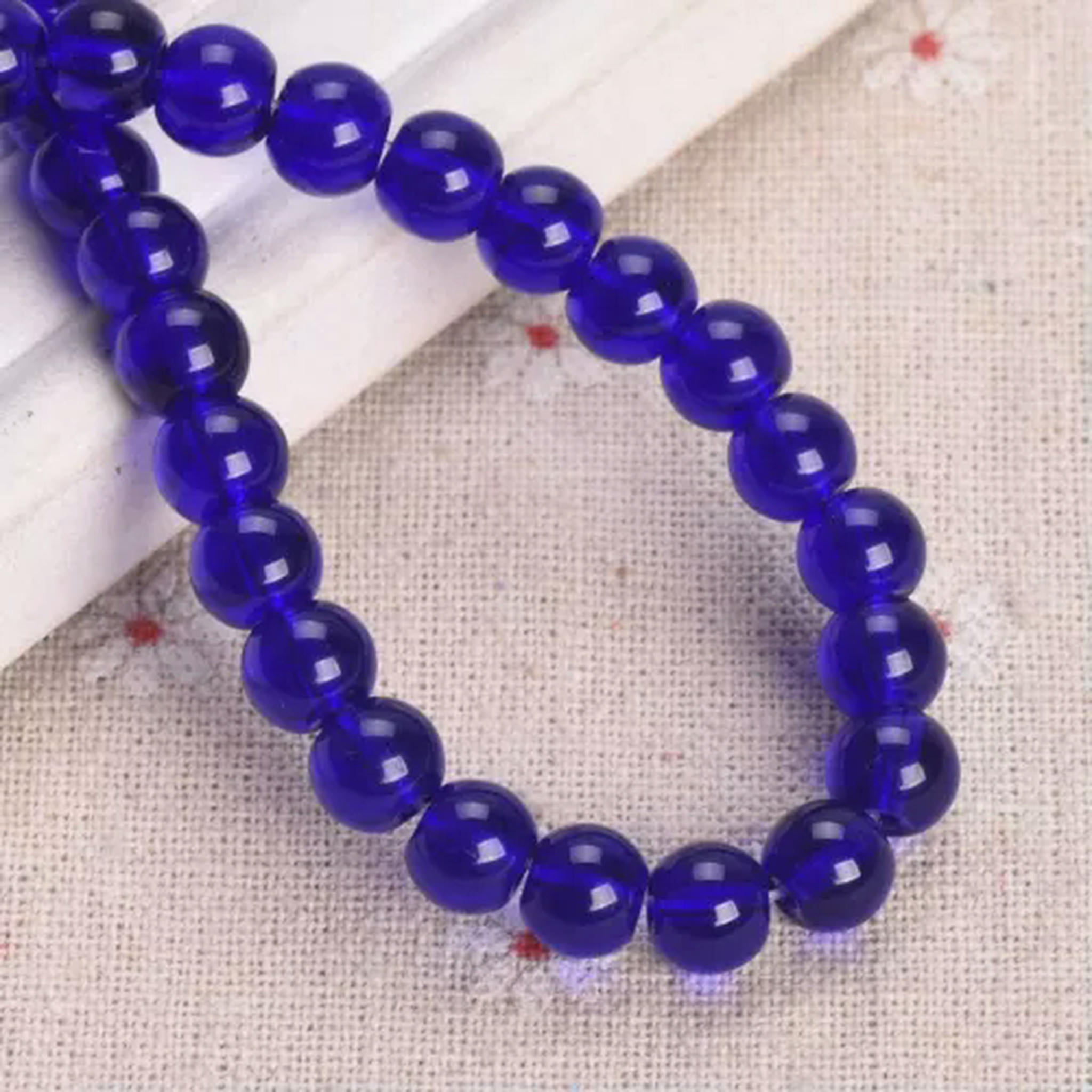 U8MO 30pcs Round 8mm Opaque Crystal Glass Loose Beads For Jewelry ...