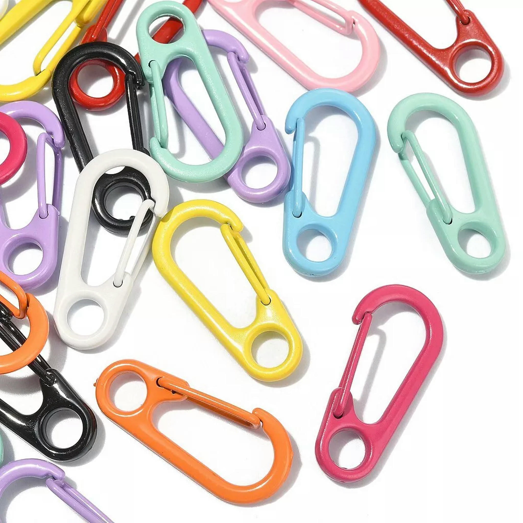 U8MO 30x Lanyard Clips Spring Hooks Snap Clasp Rings Buckles for DIY ...
