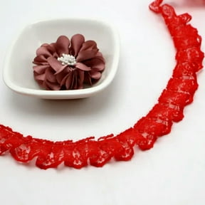 Wyla Red Ruffled Lace Trim 90 feet - Walmart.com