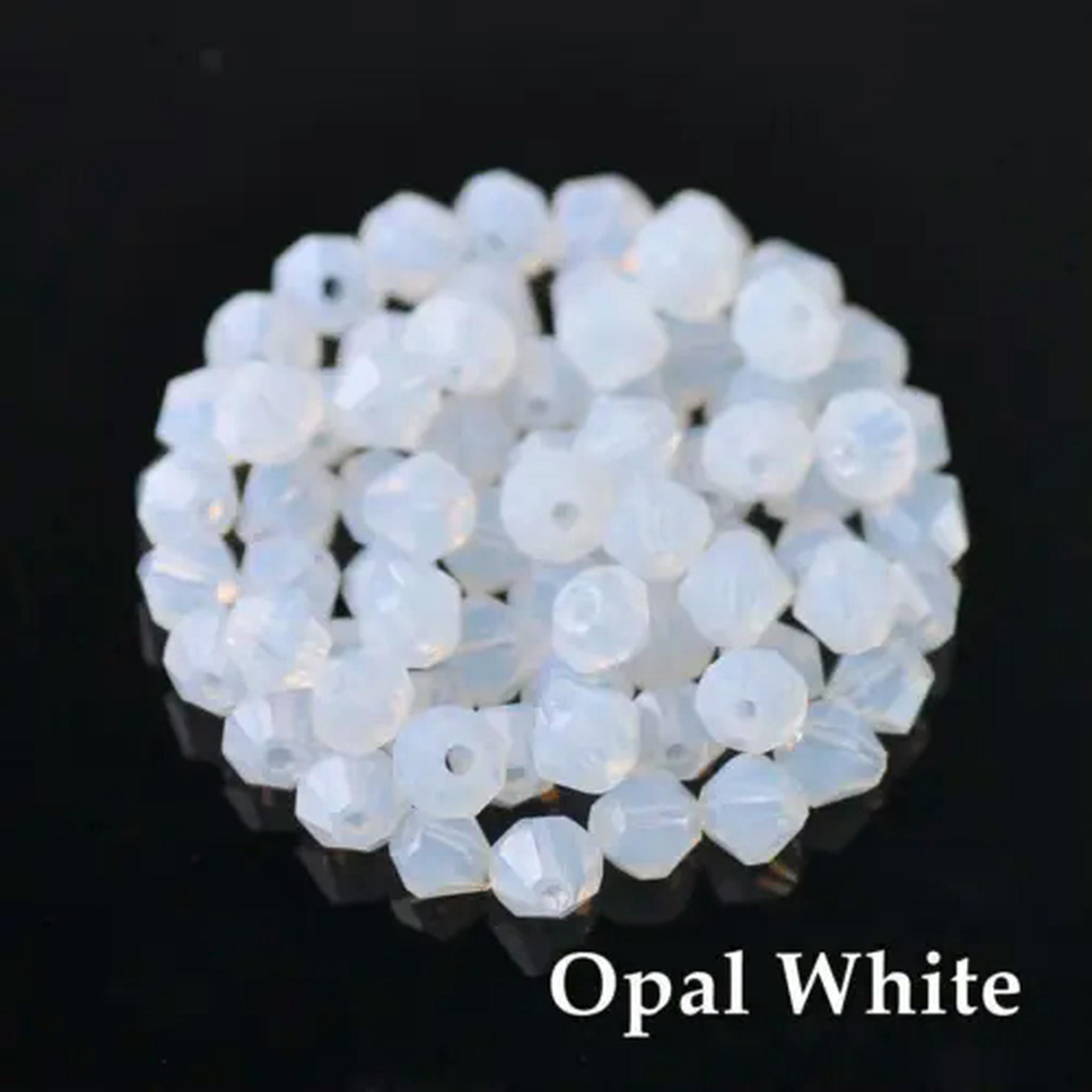 U8MO 3mm 4mm 6mm 8mm Bicone Faceted Crystal Glass Loose Beads lot for ...