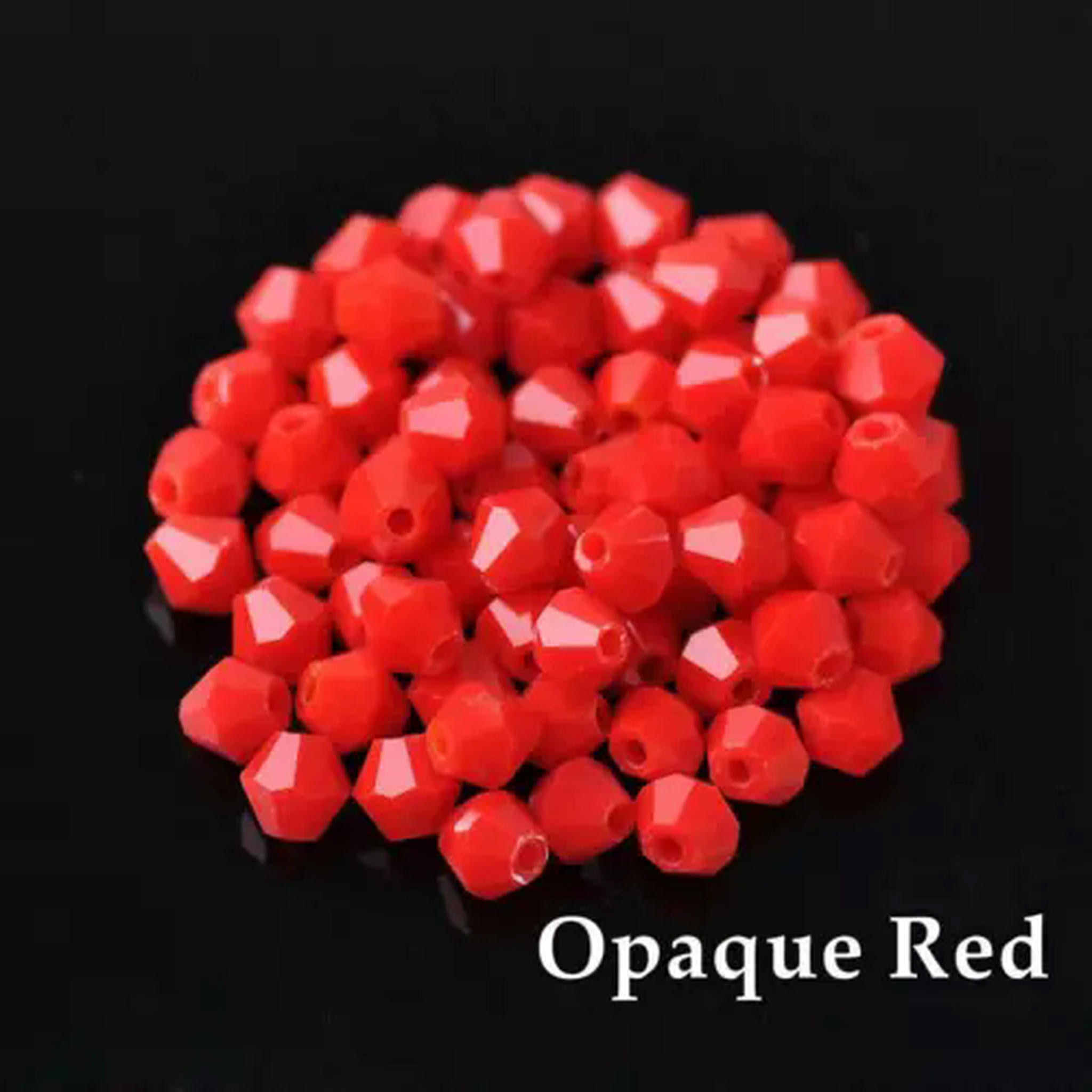 U8MO 3mm 4mm 6mm 8mm Bicone Faceted Crystal Glass Loose Beads lot for ...