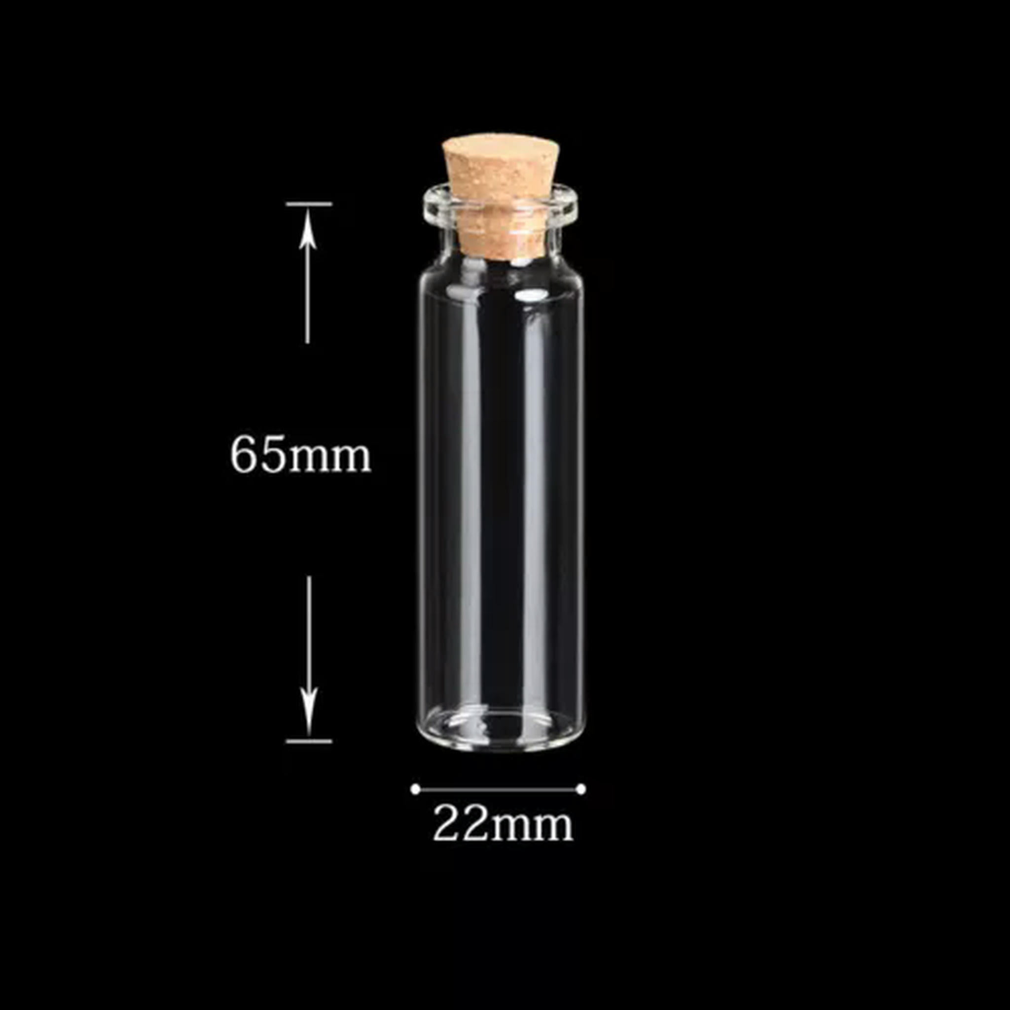 U8MO 4~55ml Mini Small Cork Stopper Glass Vial Jars Containers Bottle Drift Bottle-9# 15ml ...