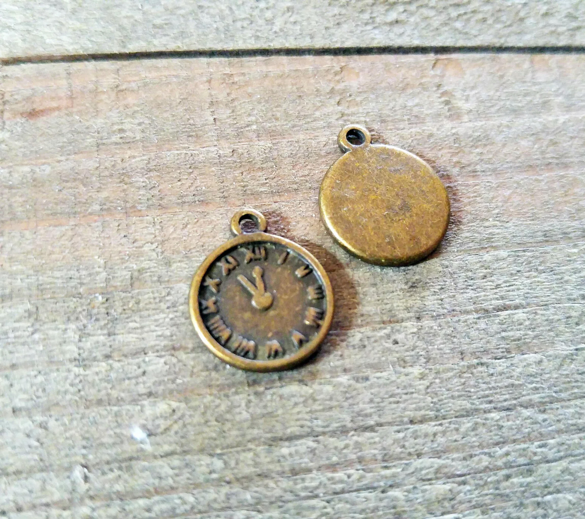 U8MO 4 Clock Charms Pendants Antiqued Bronze Steampunk Charm Pocket ...