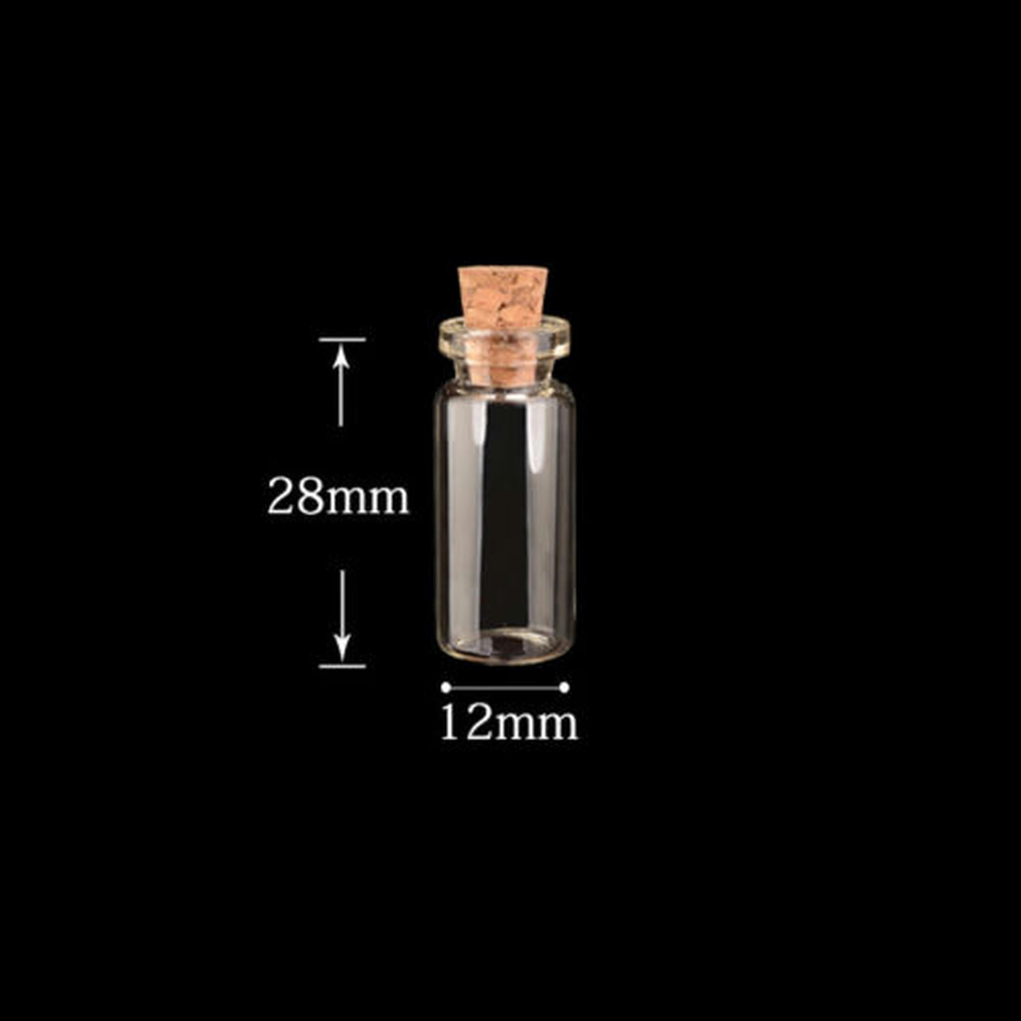 U8MO 4pcs 1~5ml Mini Cork Stopper Glass Vial Jars Containers Drift ...