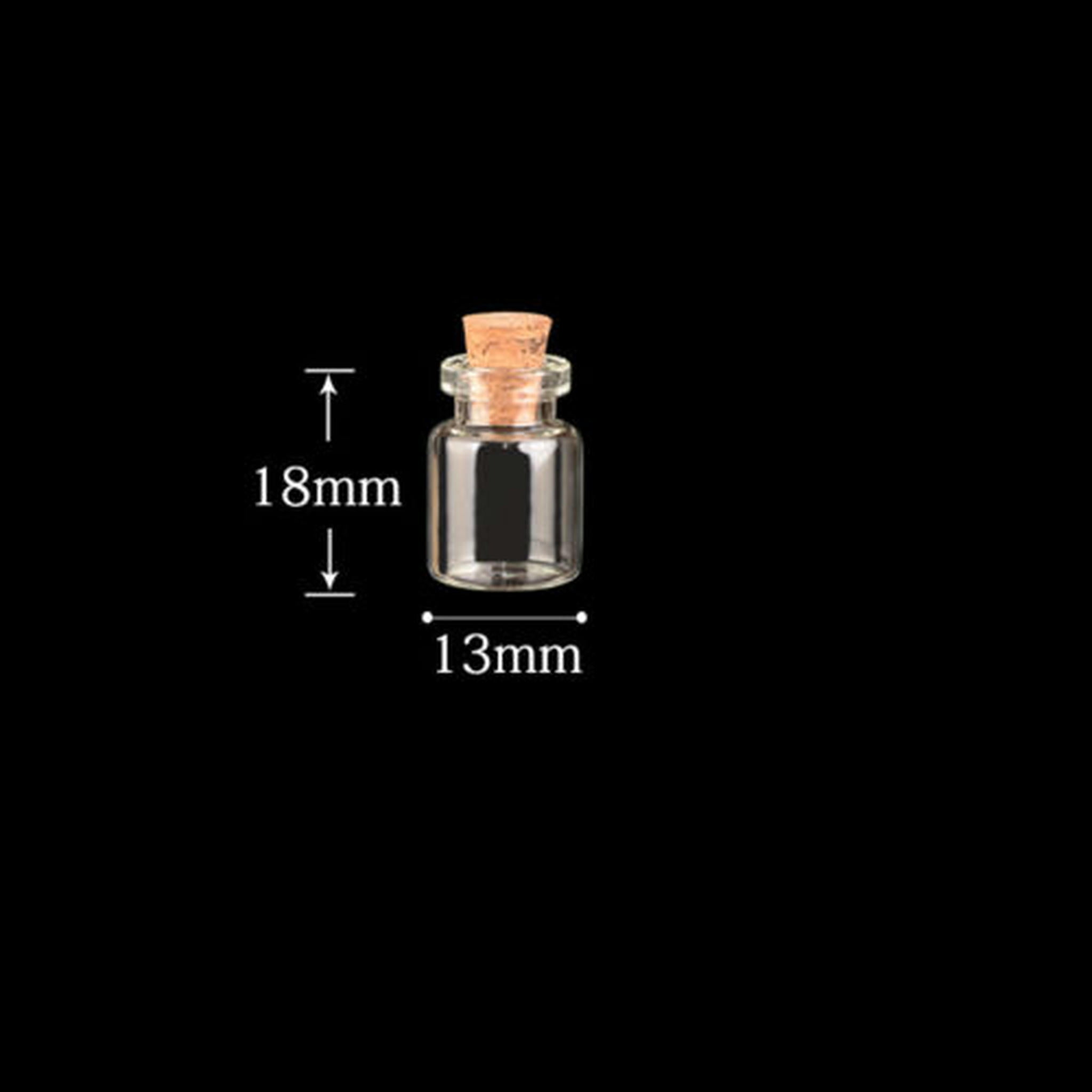 U8MO 4pcs 1~5ml Mini Cork Stopper Glass Vial Jars Containers Drift ...