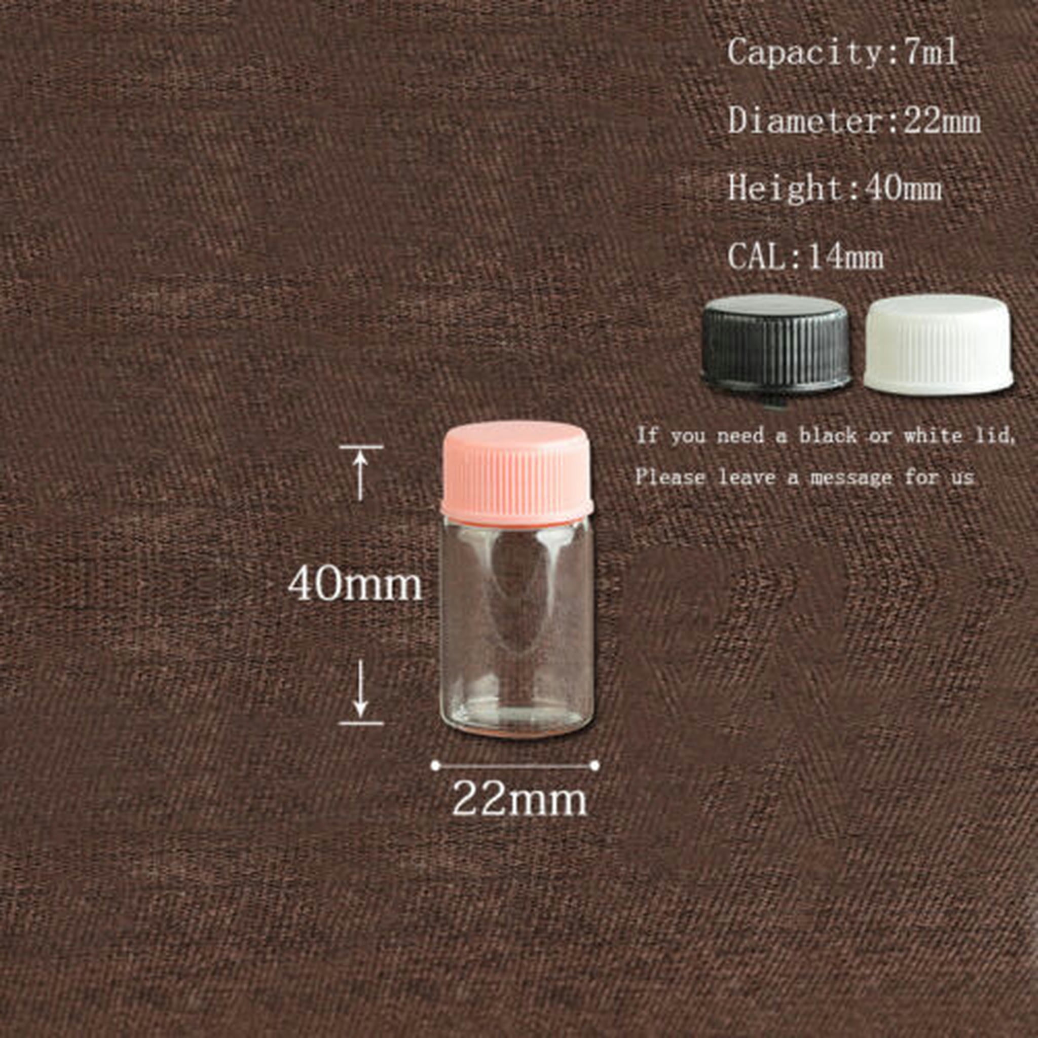 U8MO 5~22ml Glass Vial Jars Transparent Bung Test Tube Bottle Crafts ...