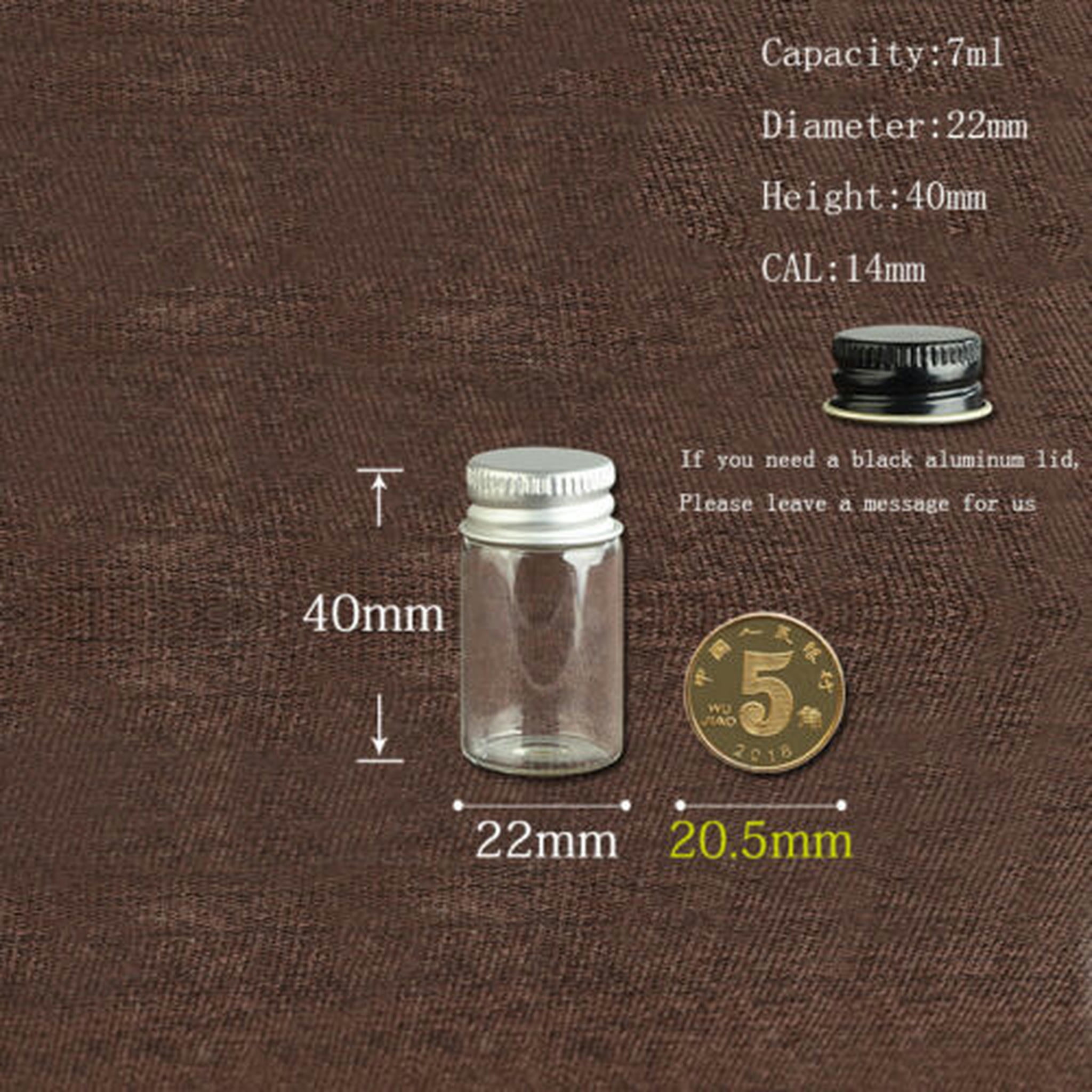 U8MO 5~22ml Glass Vial Jars Transparent Bung Test Tube Bottle Crafts ...