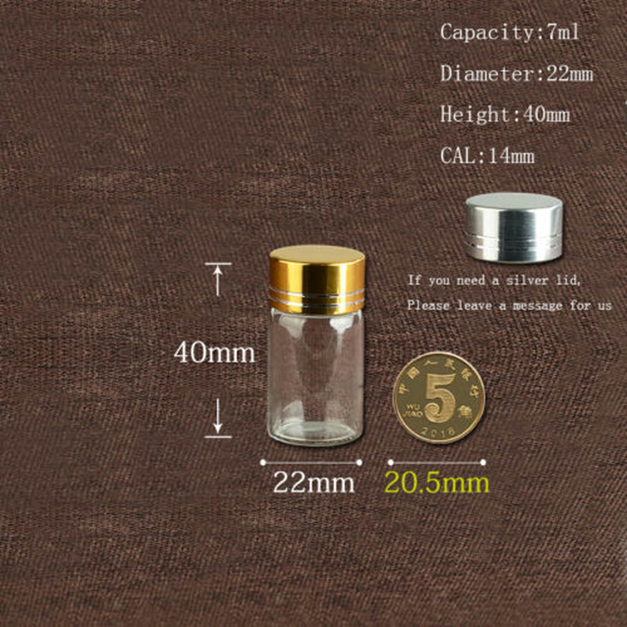 U8MO 5~22ml Glass Vial Jars Transparent Bung Test Tube Bottle Crafts ...