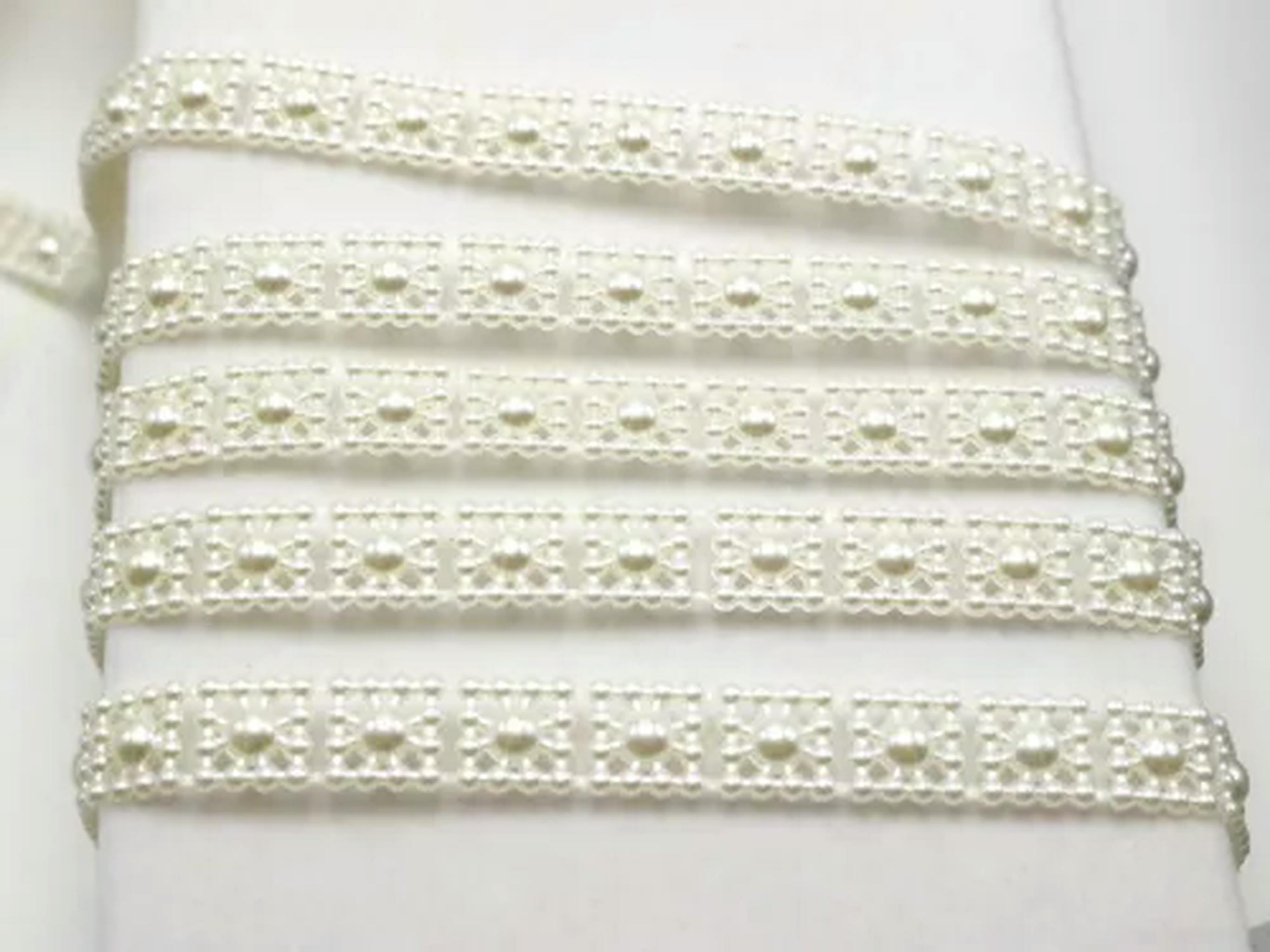 U8MO 5 Meter Acrylic Flatback Pearl Bead 10mm Square Chain Garland ...