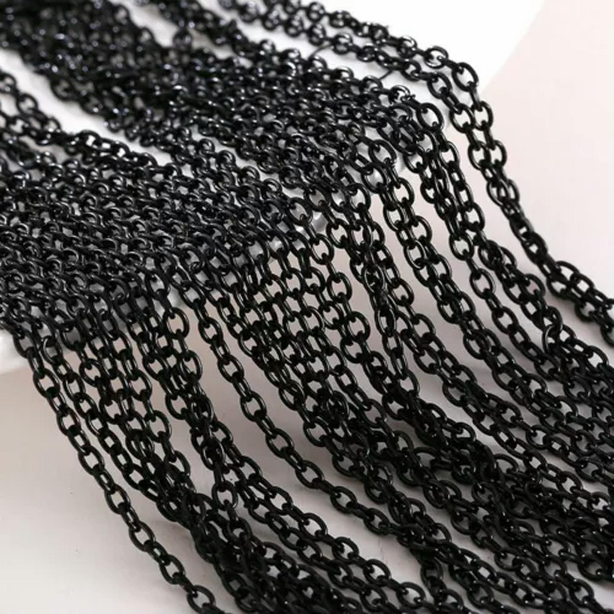U8MO 5 Meters Cable Open Link Iron Metal Chains 4X3mm Delicated Chain ...