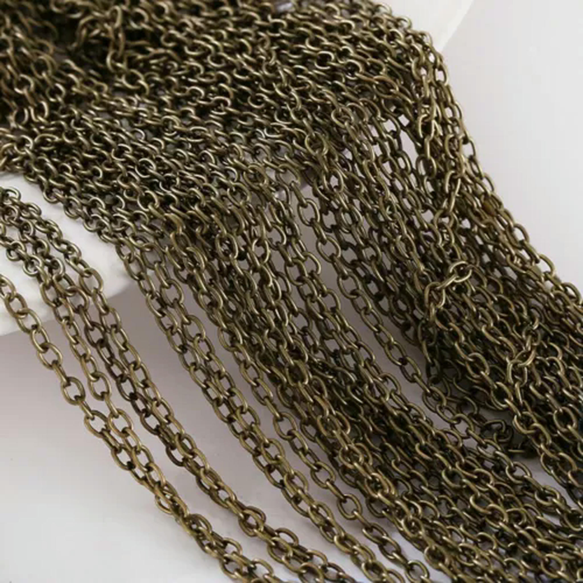 U8MO 5 Meters Cable Open Link Iron Metal Chains 4X3mm Delicated Chain ...