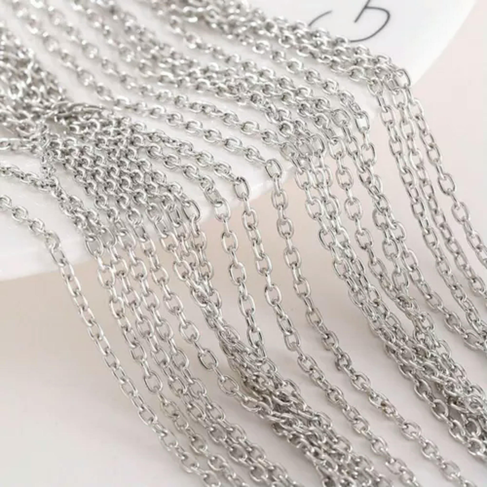 U8MO 5 Meters Cable Open Link Iron Metal Chains 4X3mm Delicated Chain ...