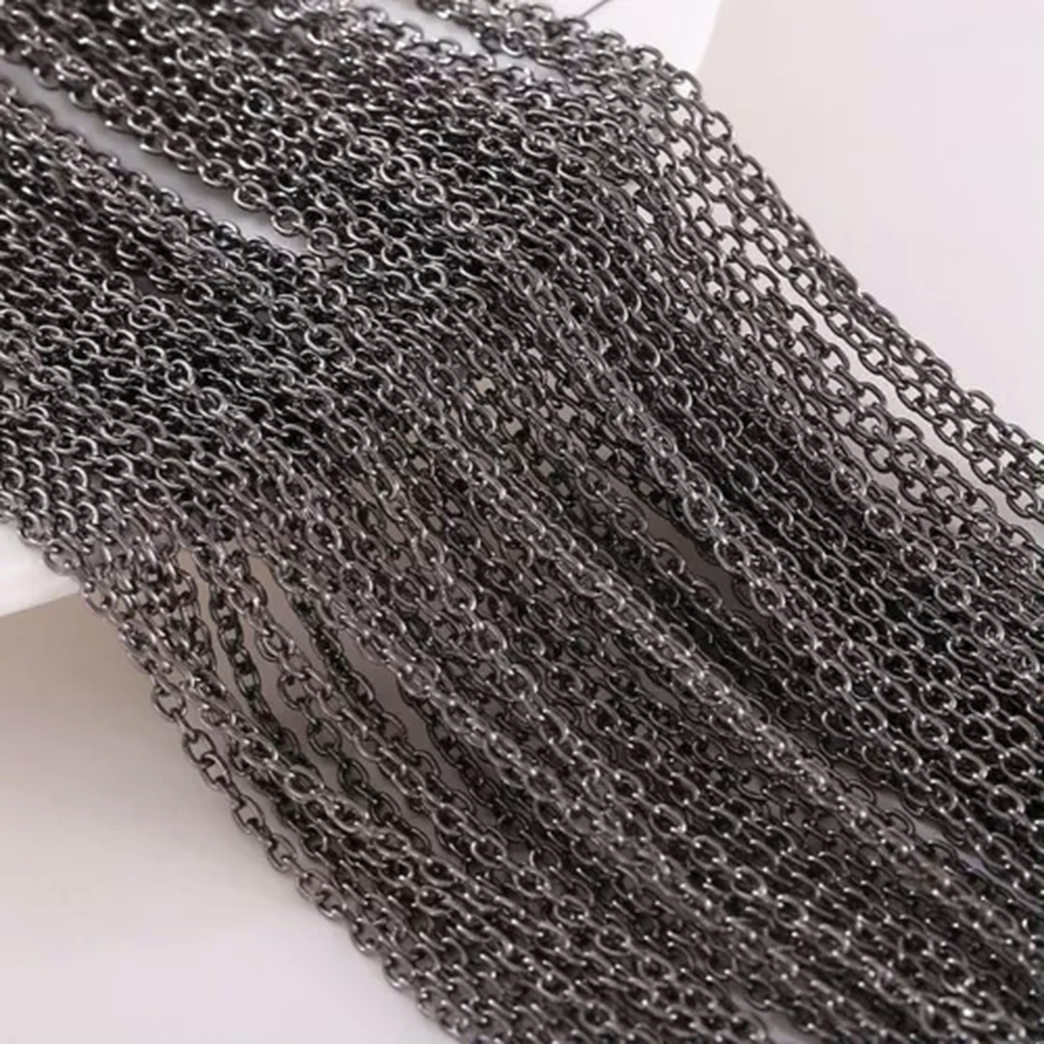 U8MO 5 Meters Cable Open Link Iron Metal Chains 4X3mm Delicated Chain ...