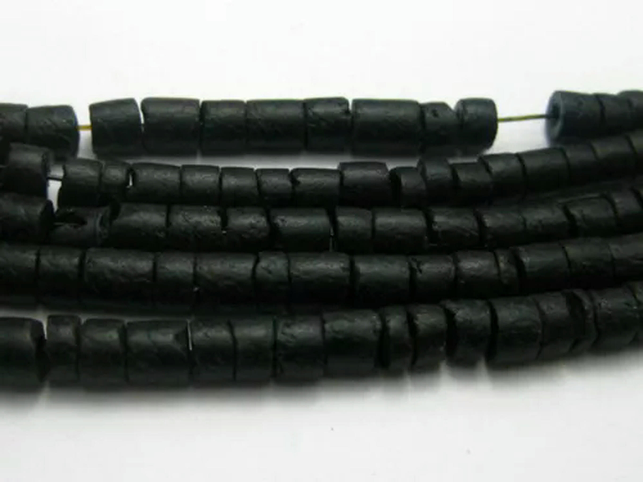 U8MO 5 Strands of 22" Natural Coconut Column Heishi Beads 5mm Various ...