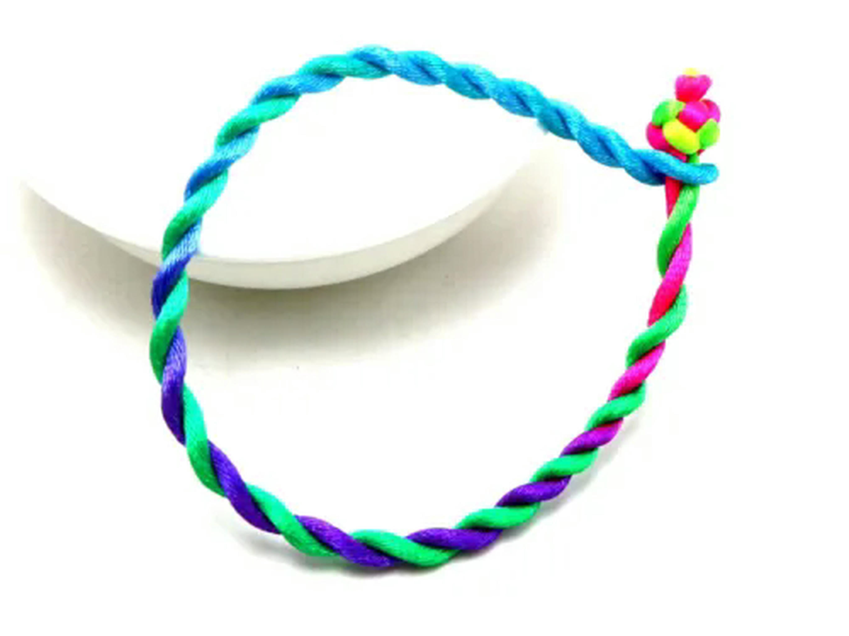 U8MO 50 Braided Lucky String Twisted Rope Cord Bracelet 3mm Thick for ...