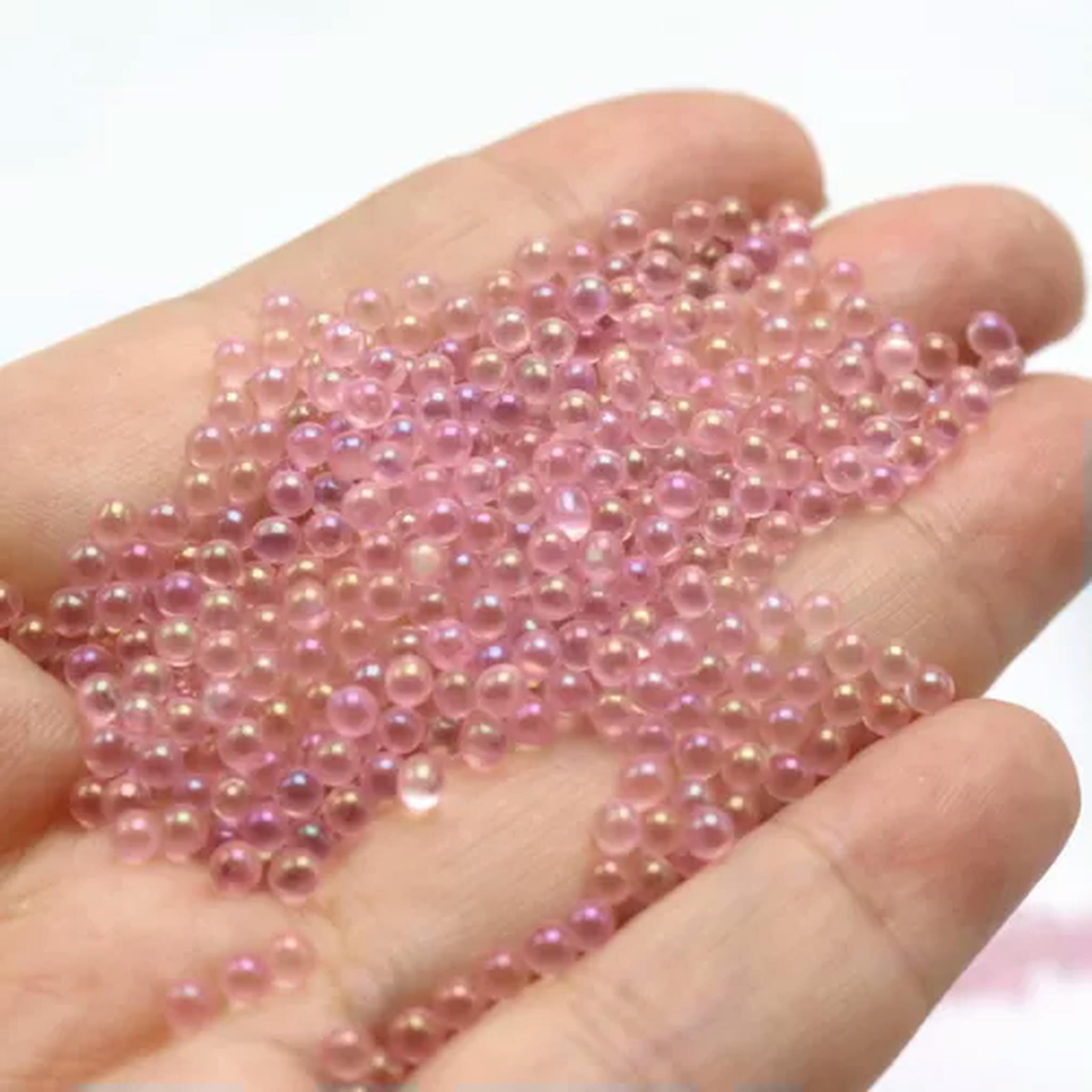 U8MO 50 Gram (1500pcs) Glass Caviar Microbeads Rainbow "Bubbles" Balls ...