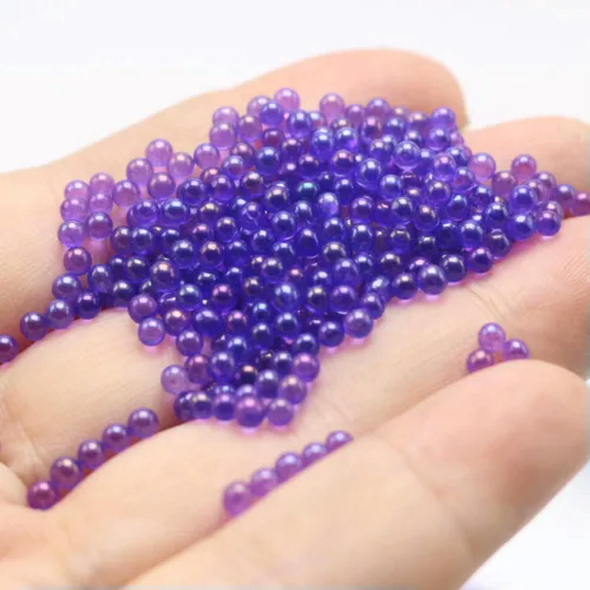 U8MO 50 Gram (1500pcs) Glass Caviar Microbeads Rainbow "Bubbles" Balls ...