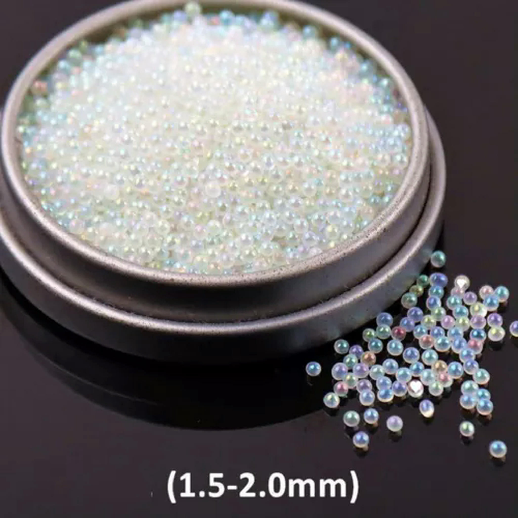 U8MO 50 Gram Crystal Tiny Glass Caviar Microbeads Bubbles Balls 0.6mm ...