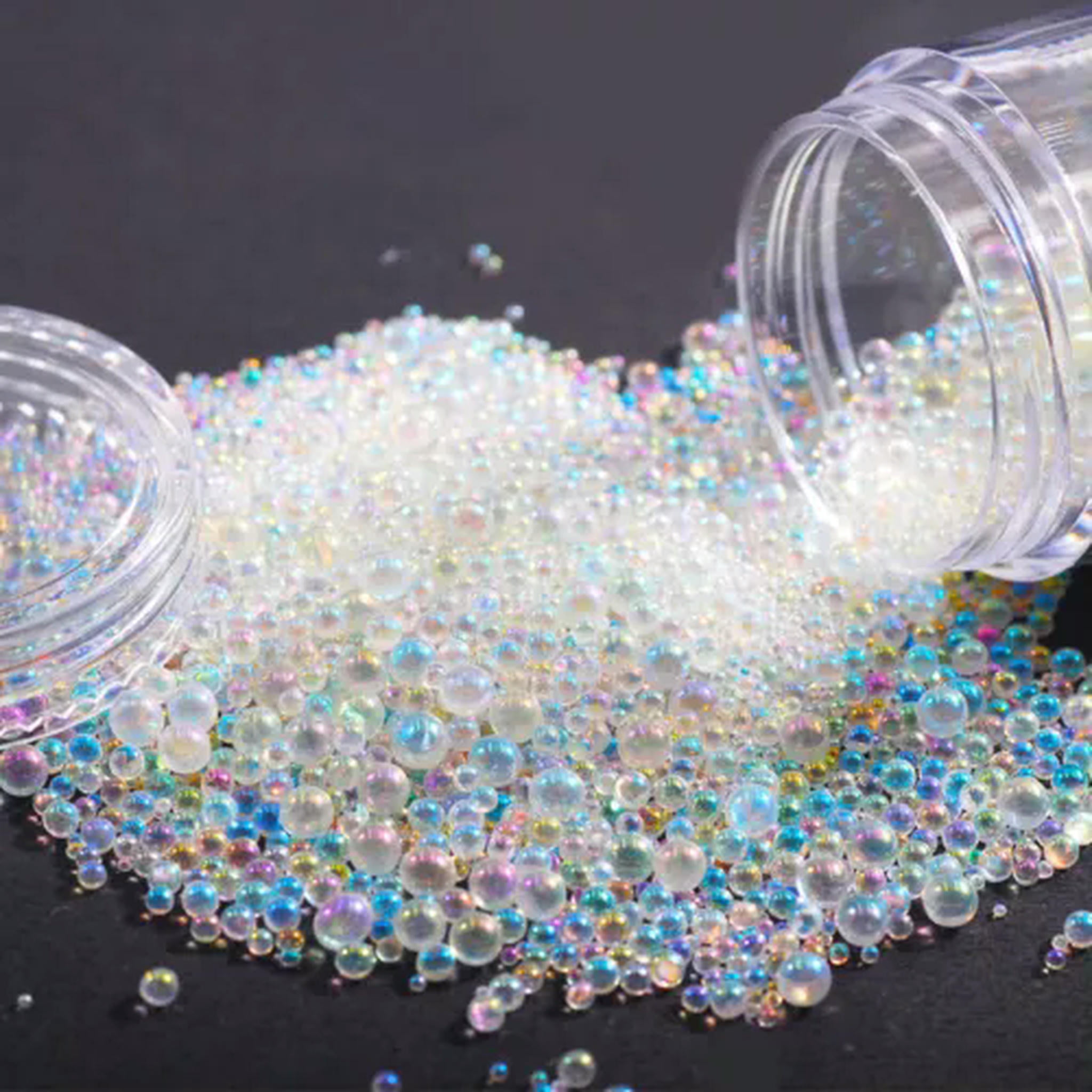 U8MO 50 Gram Glass Caviar MicroBeads Bubbles Balls Beads Fillers Mixed ...