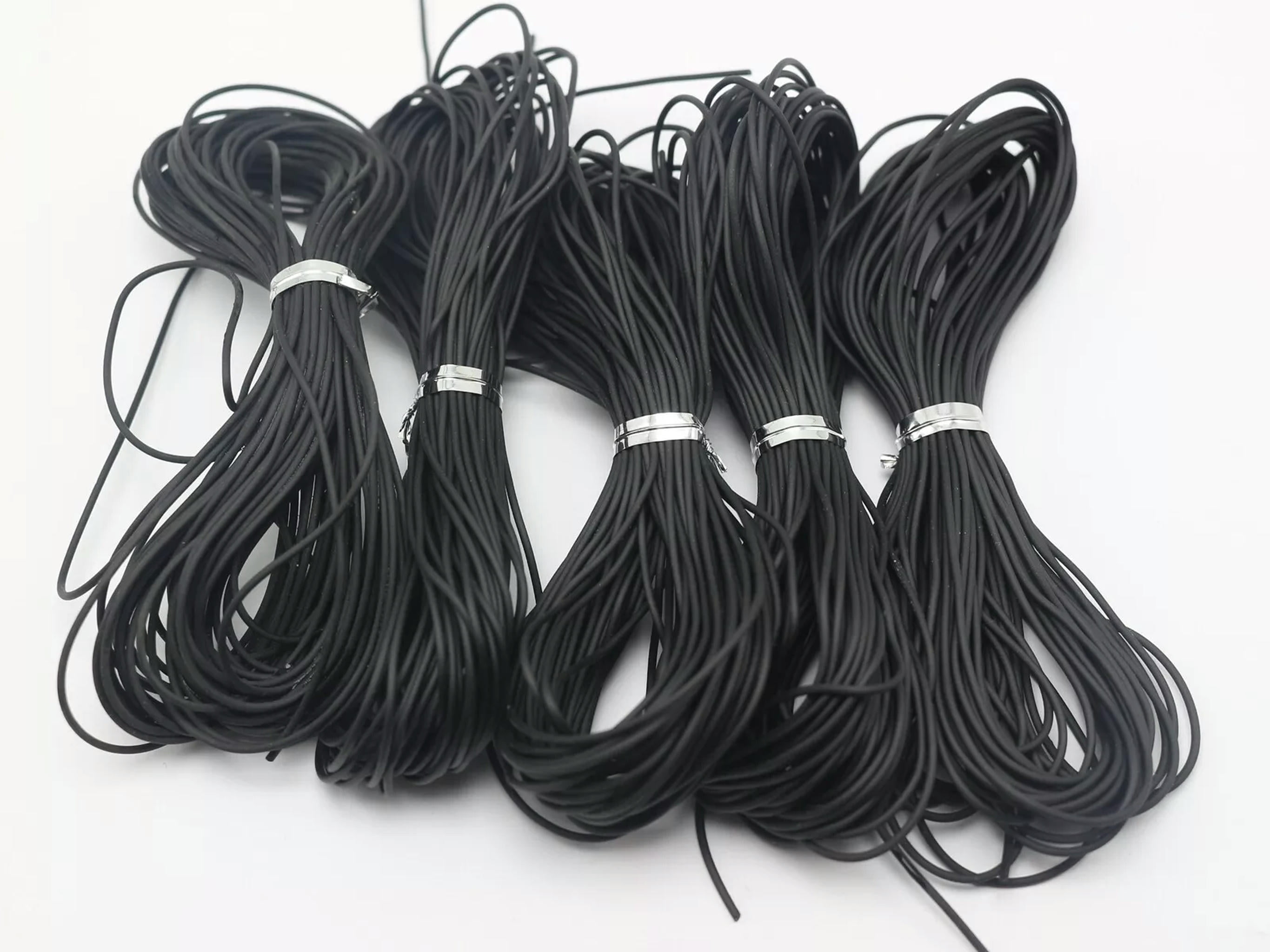 U8MO 50 Meter Black 1mm Solid Rubber Jewelry Cord String for Jewelry ...