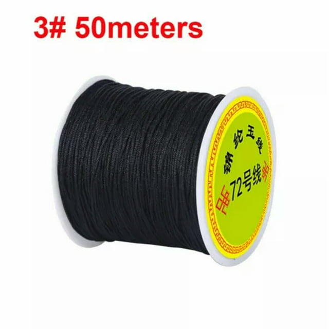 U8MO 50 Meters Nylon String Chinese Knotting Thread 0.8mm Braid Rattail ...