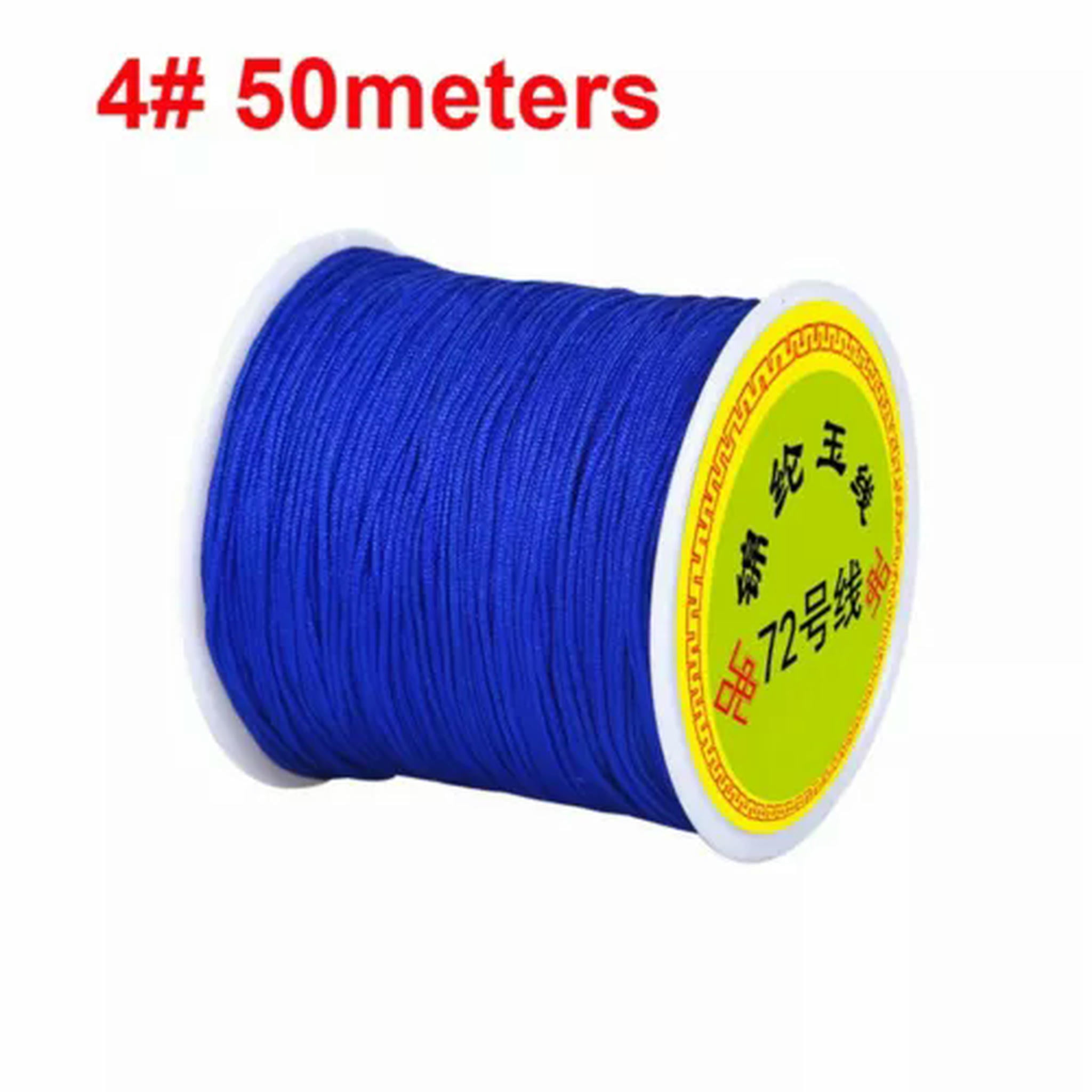 U8MO 50 Meters Nylon String Chinese Knotting Thread 0.8mm Braid Rattail ...